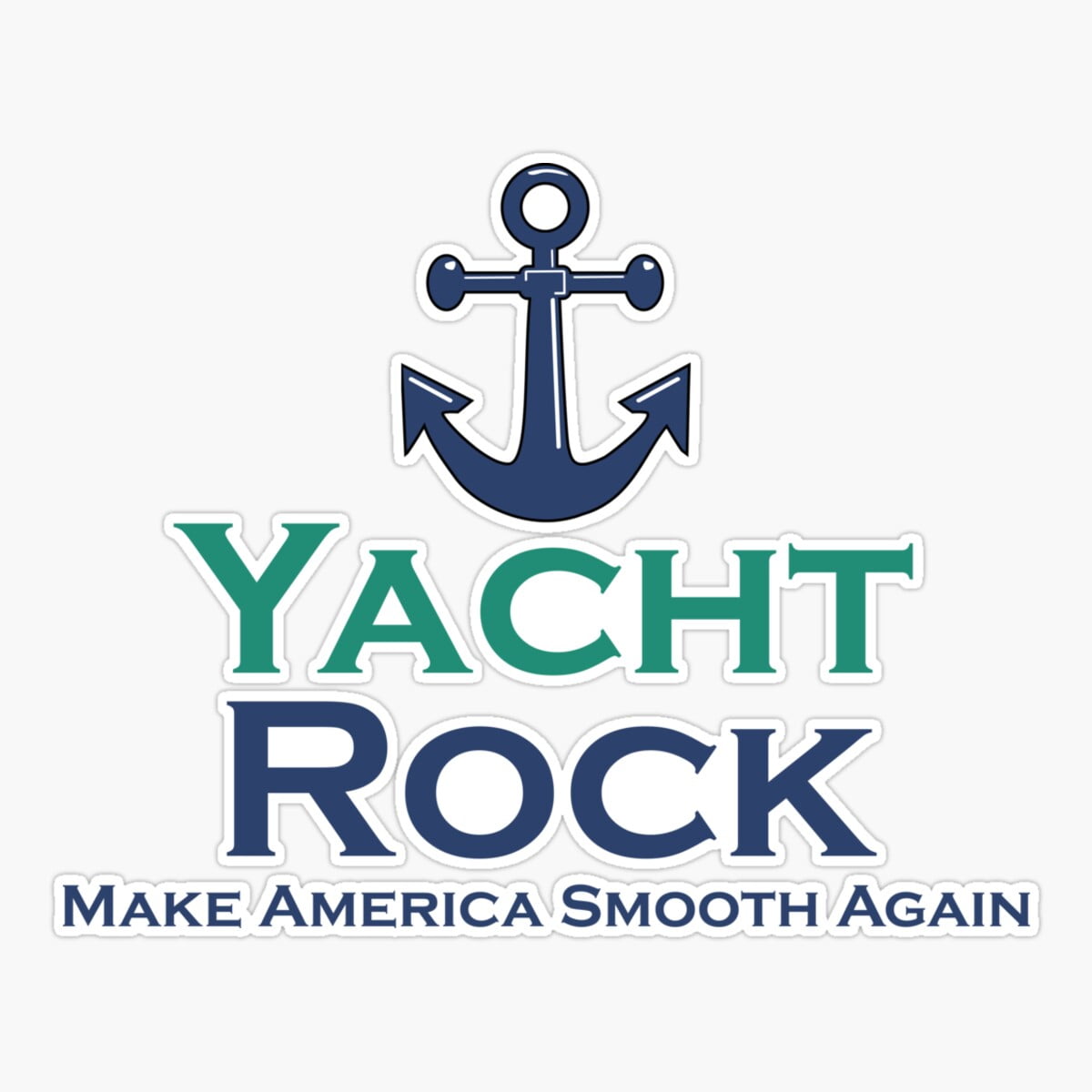 Stickly Yacht Rock Sticker, Phone Decal Water Bottle Stickers Car ...