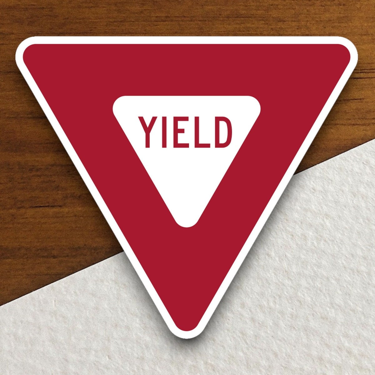 Stickly Yield Road Sign Stickers, Traffic Sticker, Road Sign Decoration ...