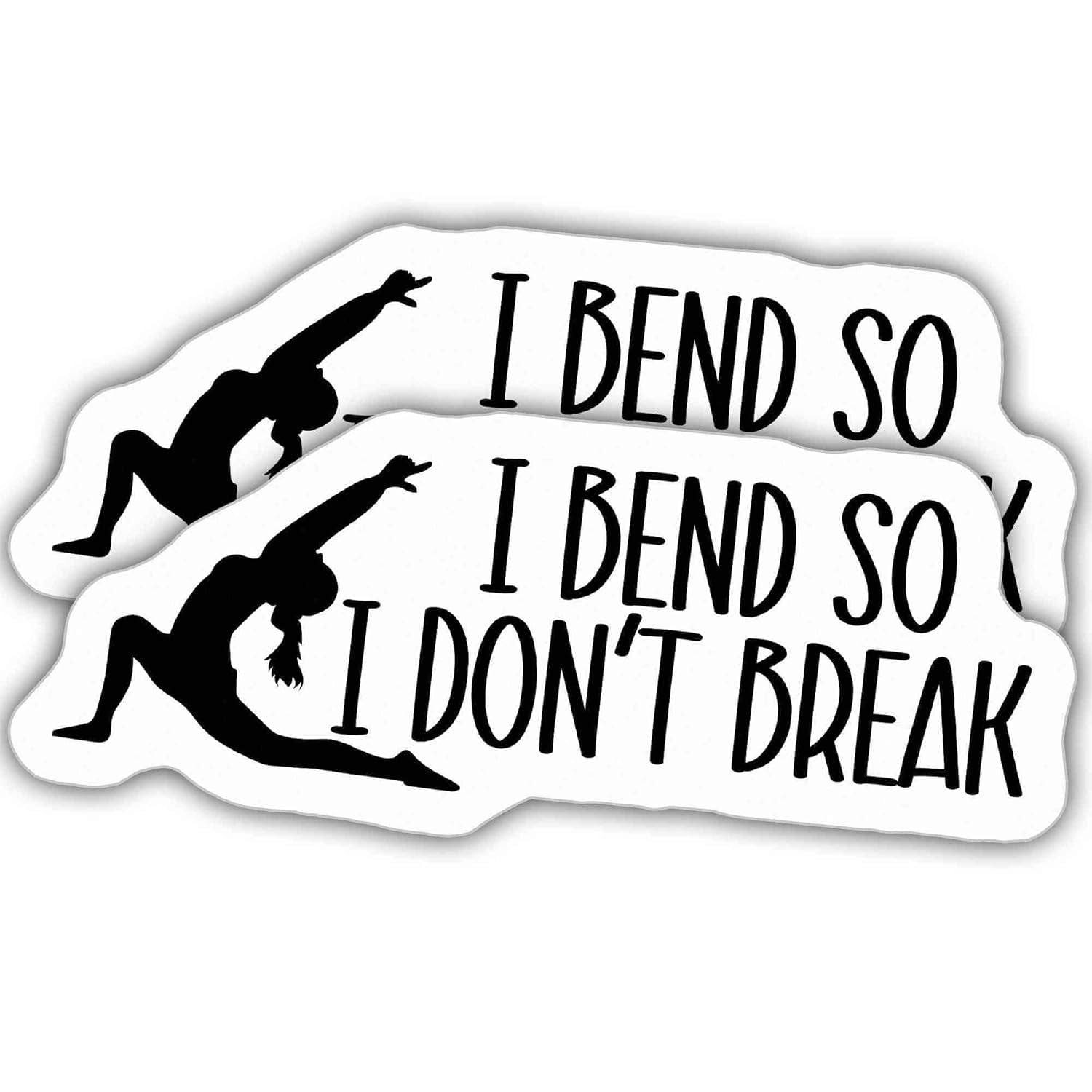 Stickly Yoga Stickers Meditation Decals I Bend So I Don’t Break Vinyl ...