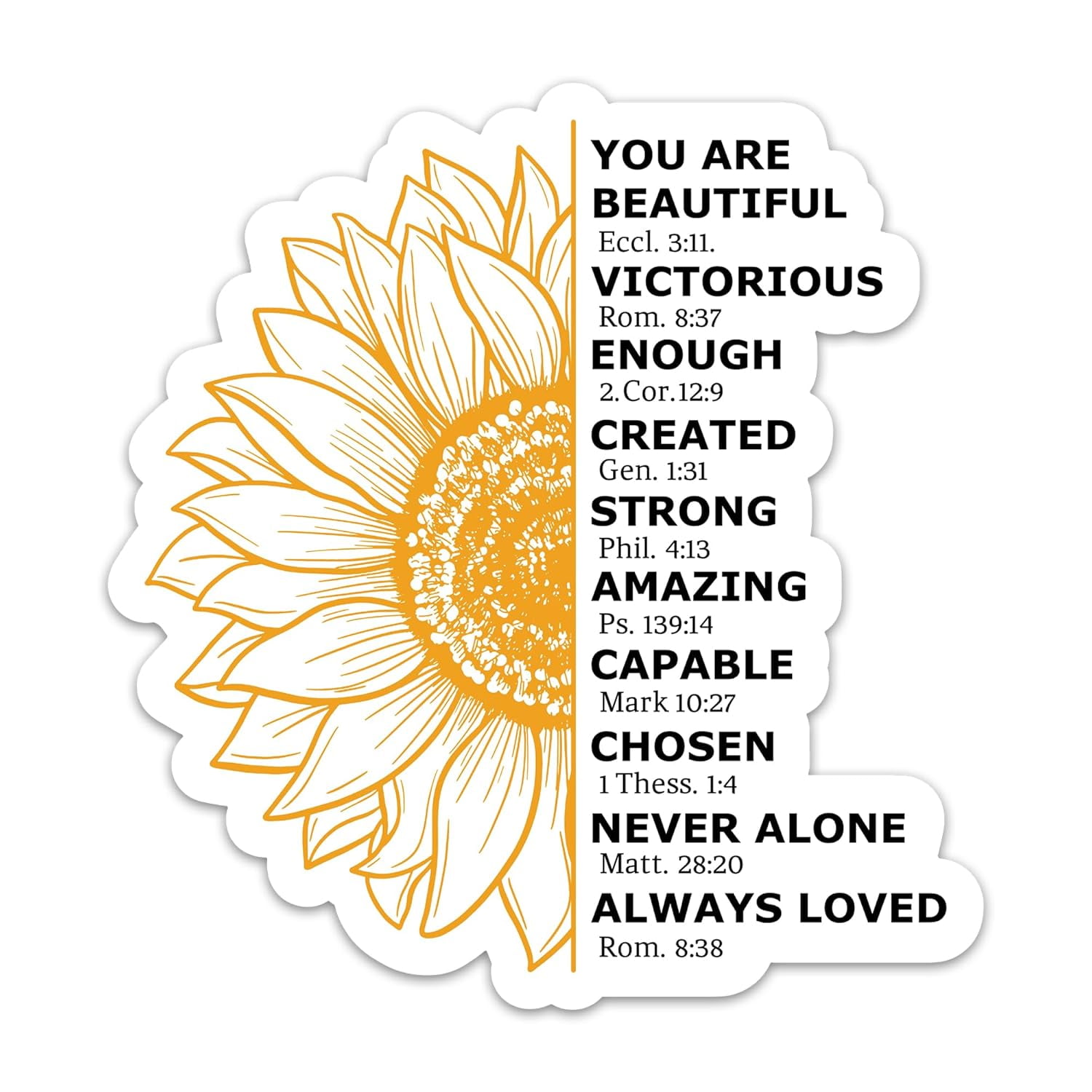 Stickly You are Bible Verse Scripture Sticker, Christian Faith ...