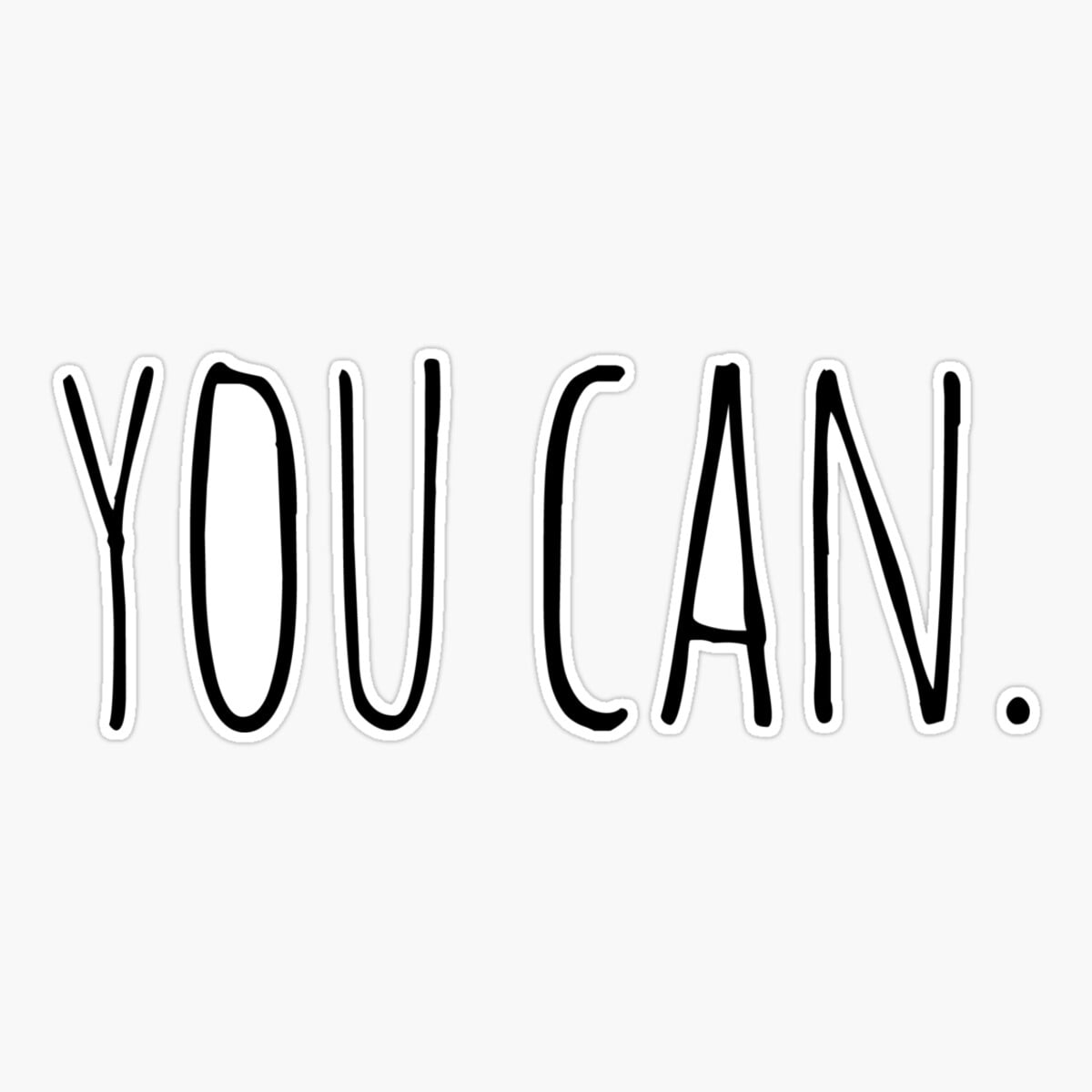 Stickly You Can. Sticker, Phone Decal Water Bottle Stickers Car Decals ...