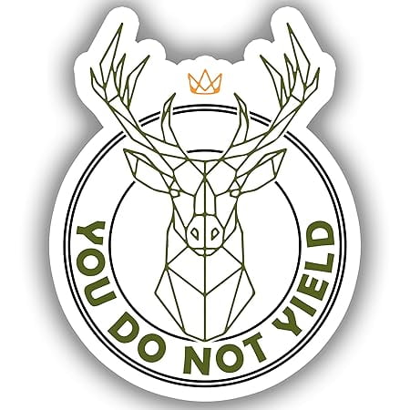 Stickly You Do Not Yield Sticker Universe Quotes Metallic Stickers ...