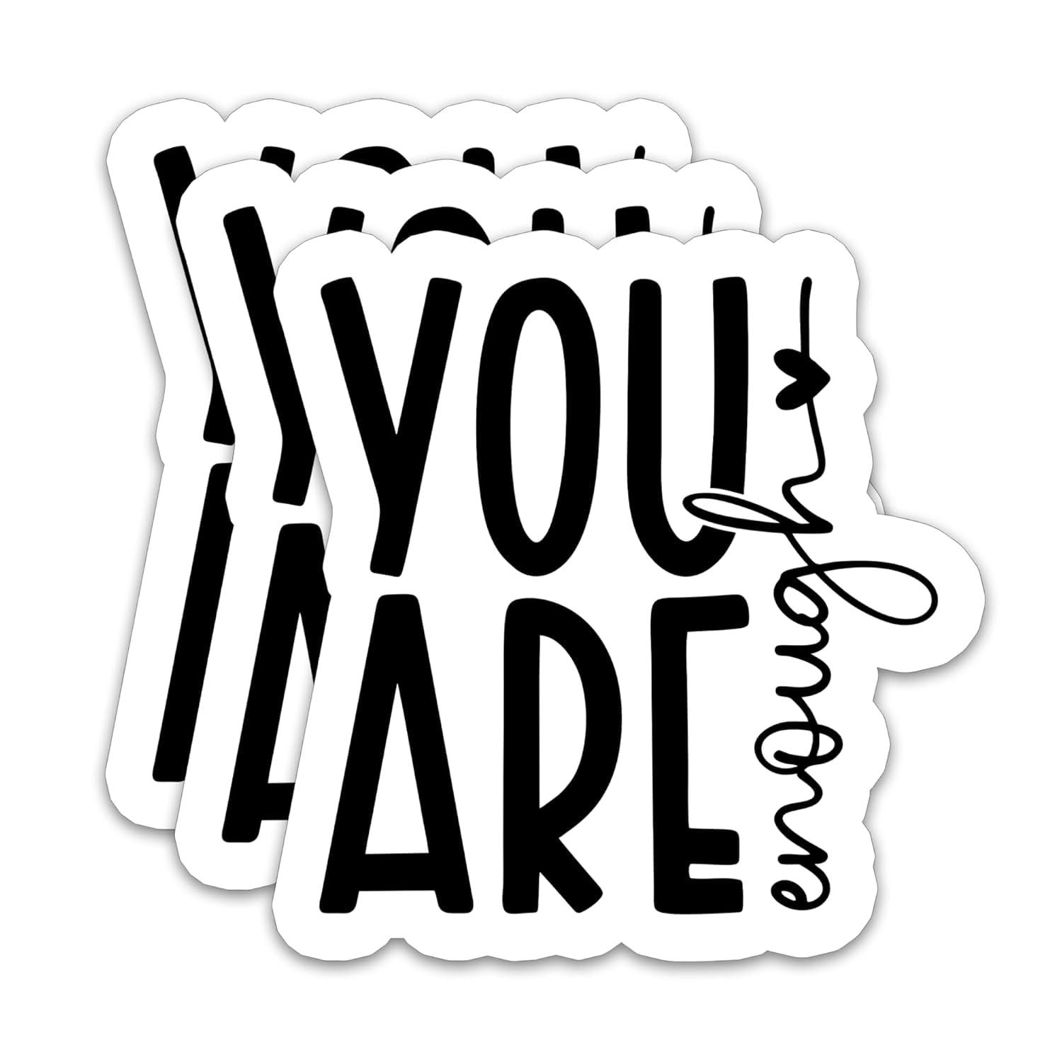Stickly You are Enough Sticker Inspirational Quote Sticker Sticker ...