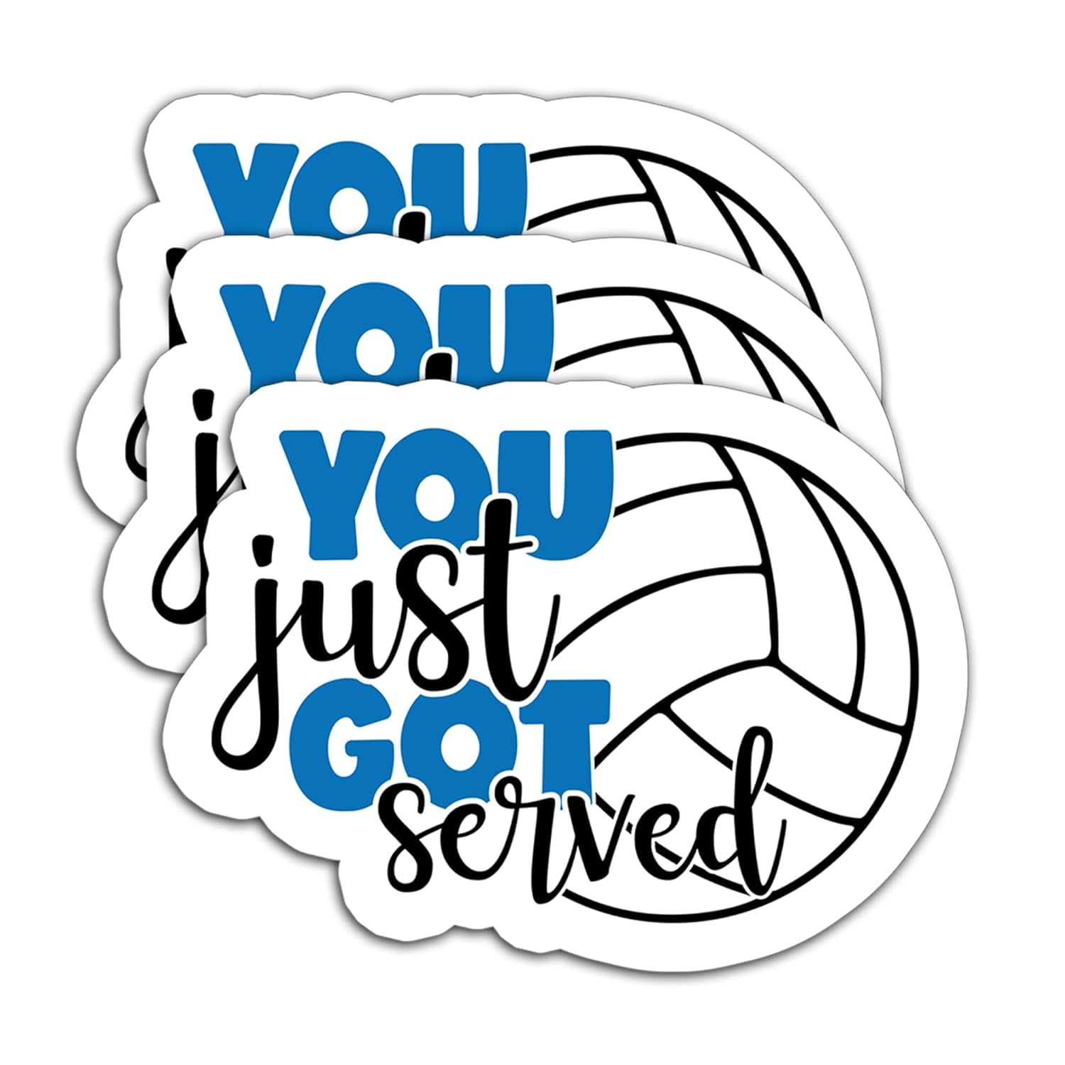 Stickly You Just Got Served Volleyball Sticker Volleyball Lover ...