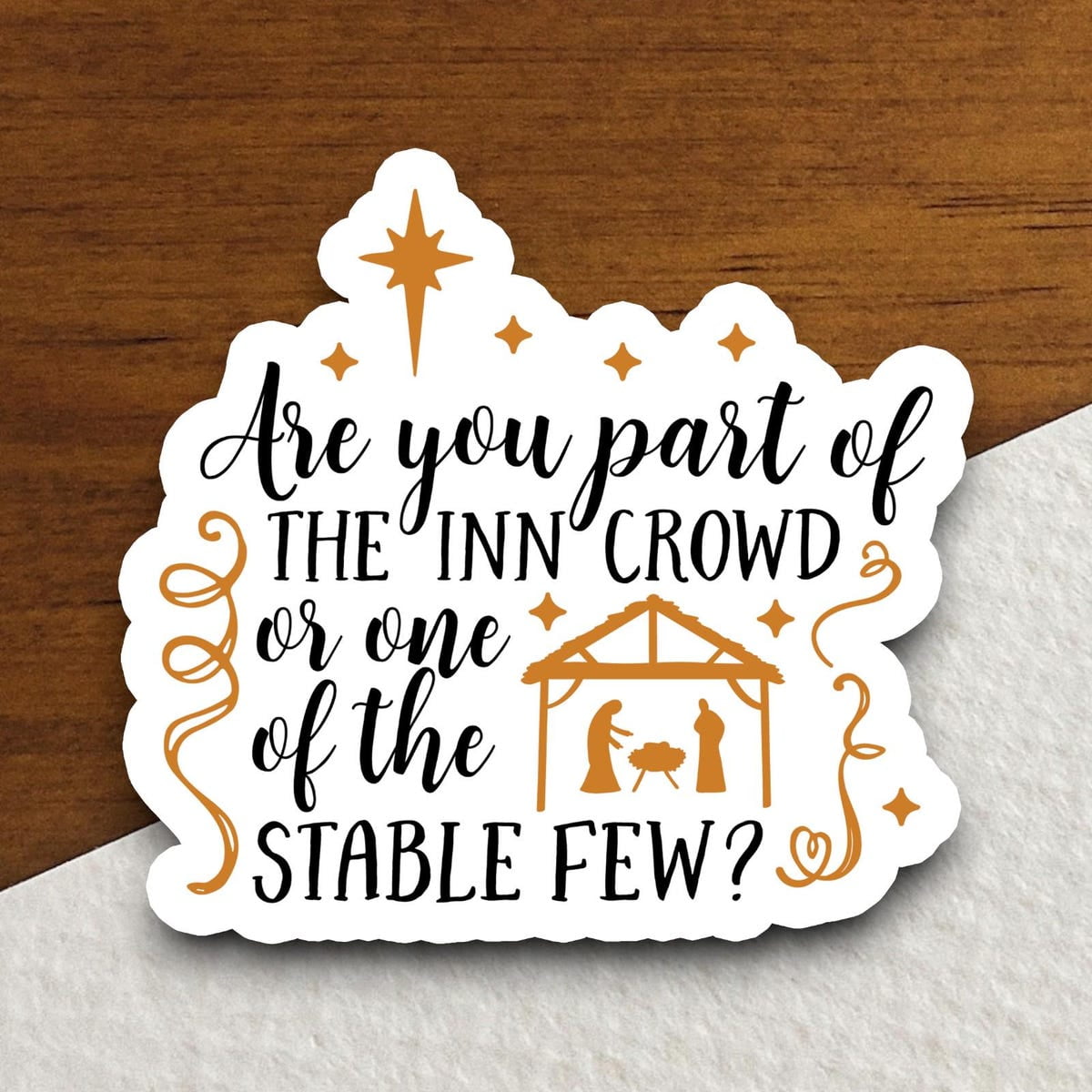 Stickly Are You Part Of The Inn Crowd Sticker, Religious Sticker, Faith ...