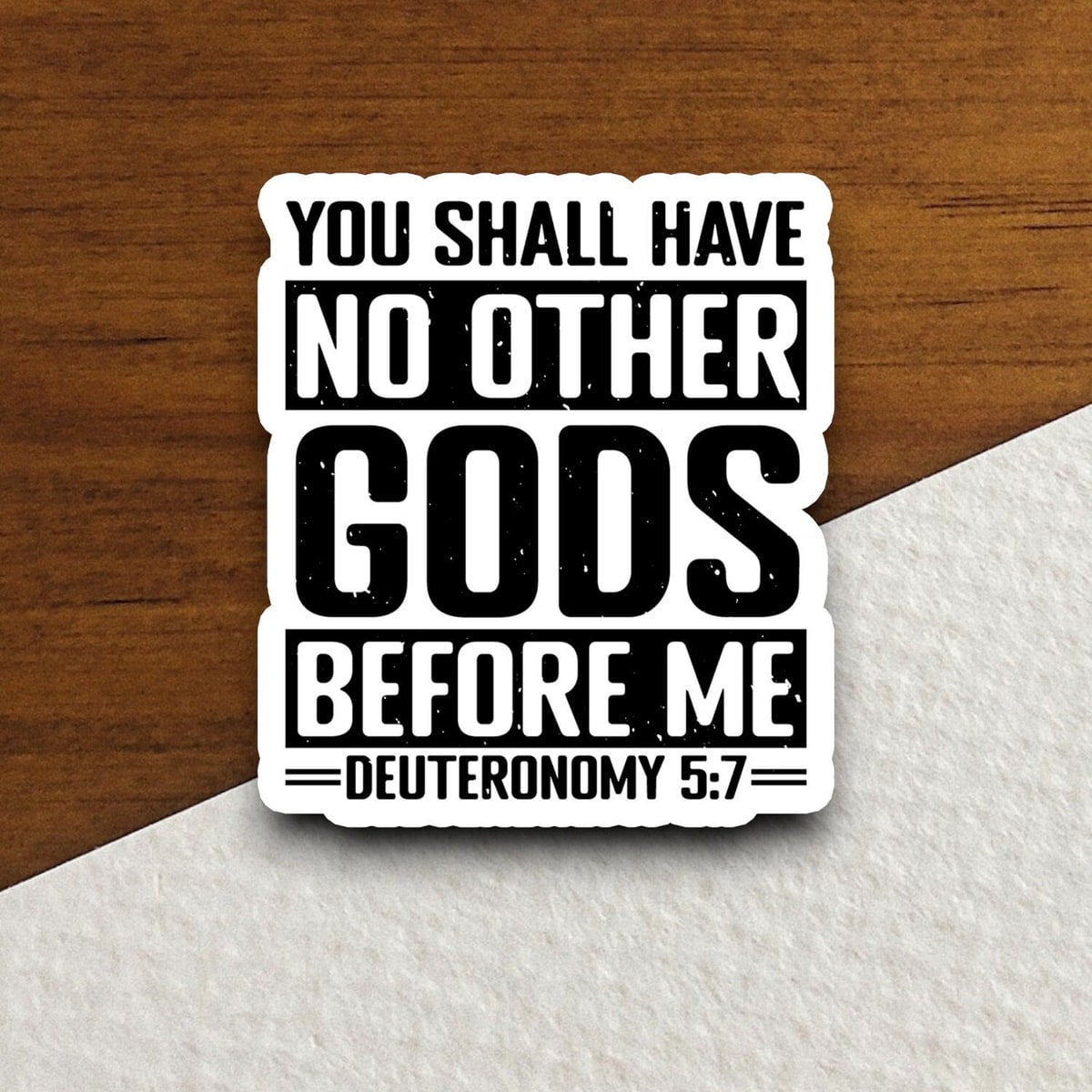 Stickly You Shall Have No Other Gods Before Me Sticker, Religious ...