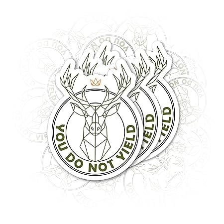 Stickly You Do Not Yield Sticker Universe Quotes Metallic Stickers ...