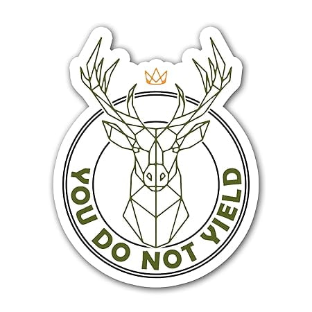 Stickly You Do Not Yield Sticker Universe Quotes Metallic Stickers ...