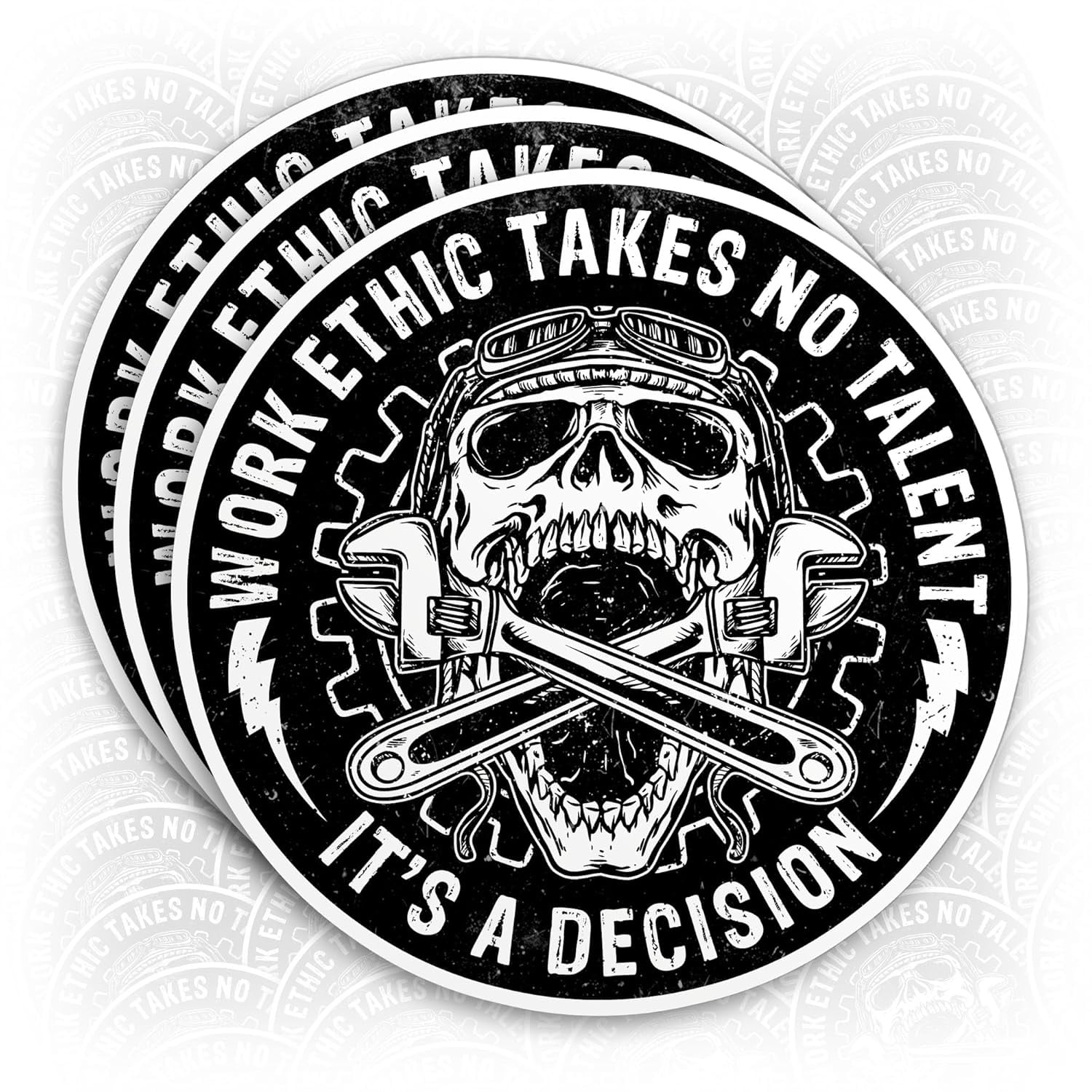Stickly ZENTHANY Work Ethic Takes No Talent It's A Decision Sticker ...
