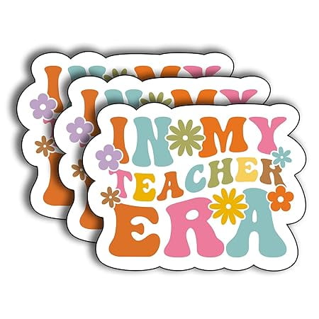 Stickly in My Teacher Era Sticker, Teacher Decorate Books Laptop Phones ...