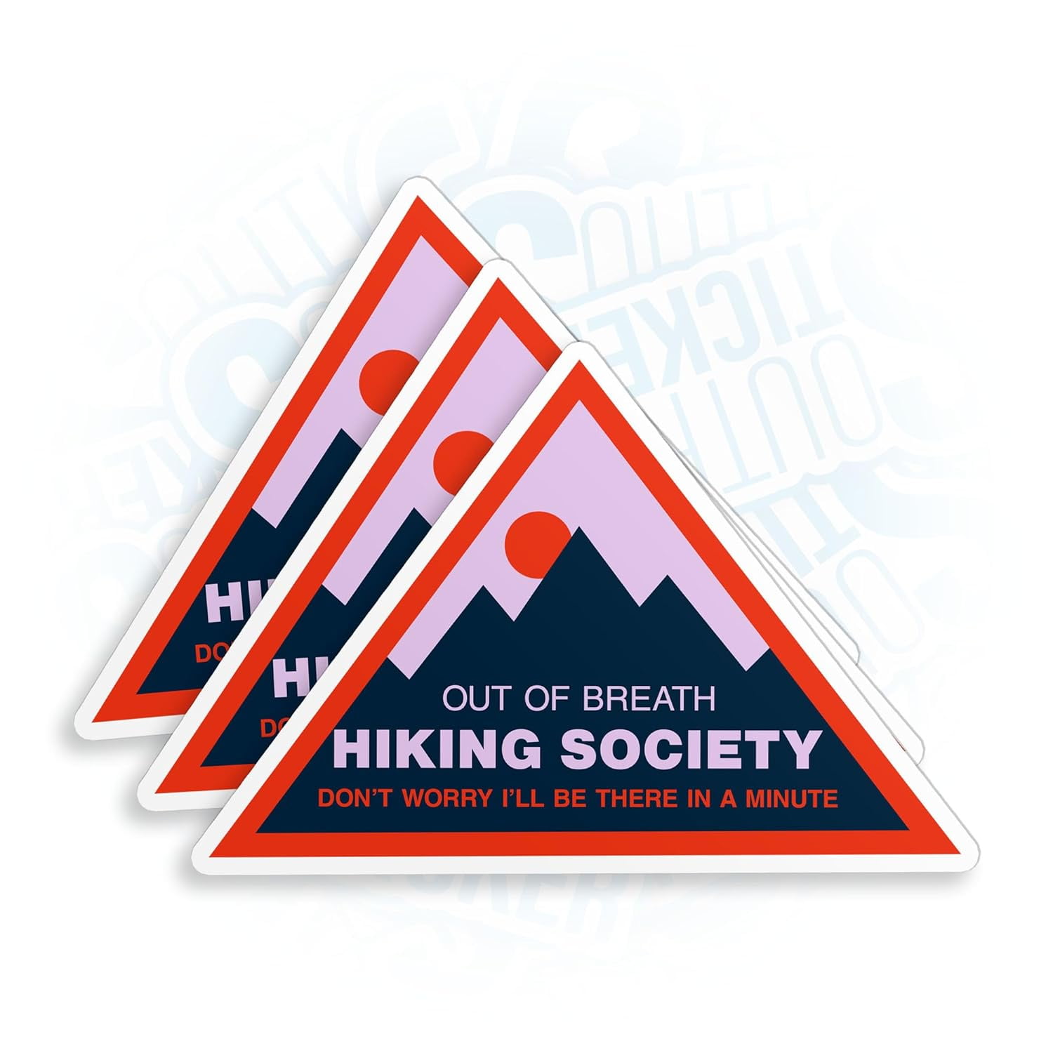 Stickly Out oBreath Hiking Society Sticker Hiking Hike Lover Adventure ...