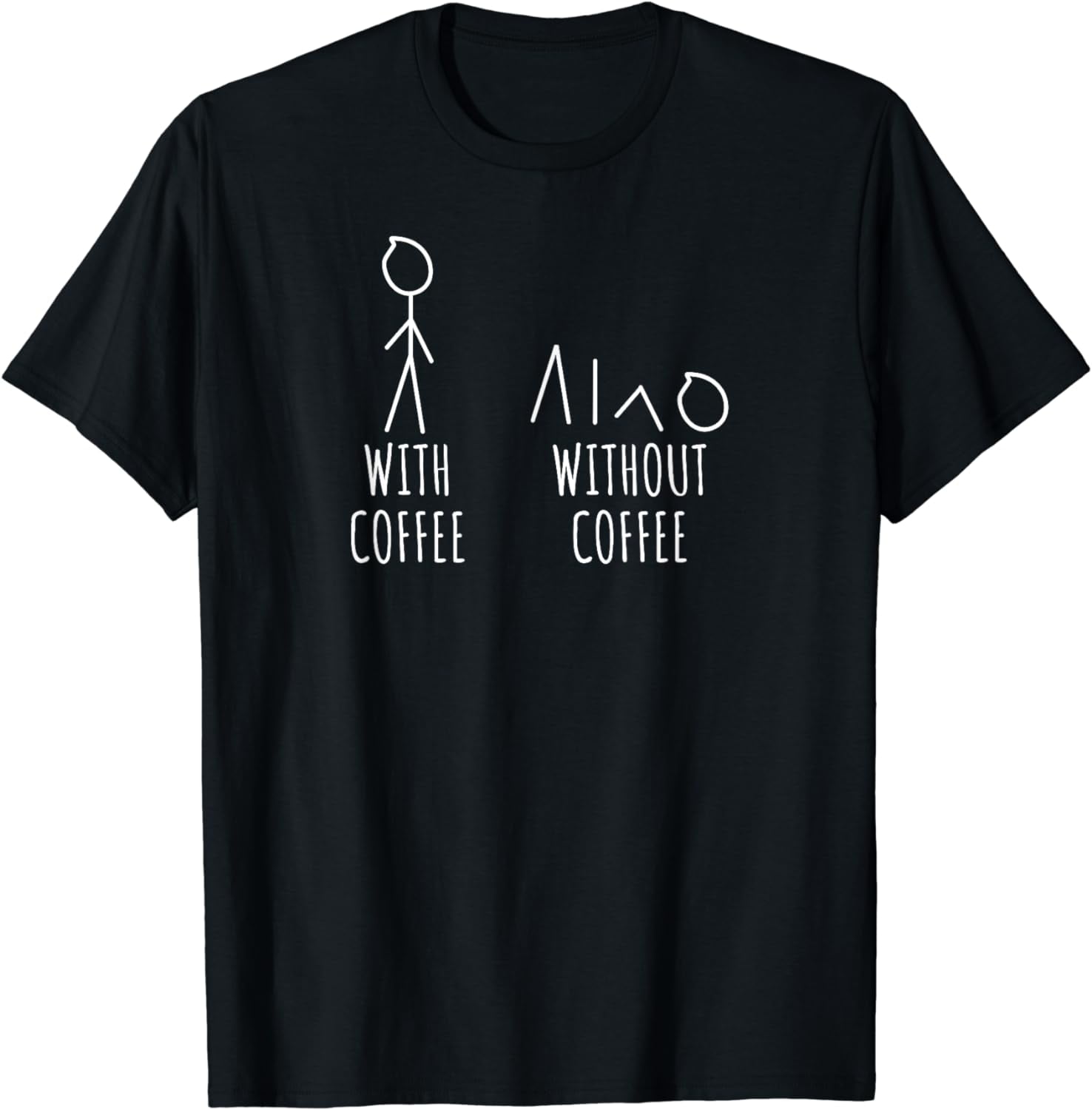 Stickman Coffee Stick Figure Funny Sarcasm T-Shirt - Walmart.com