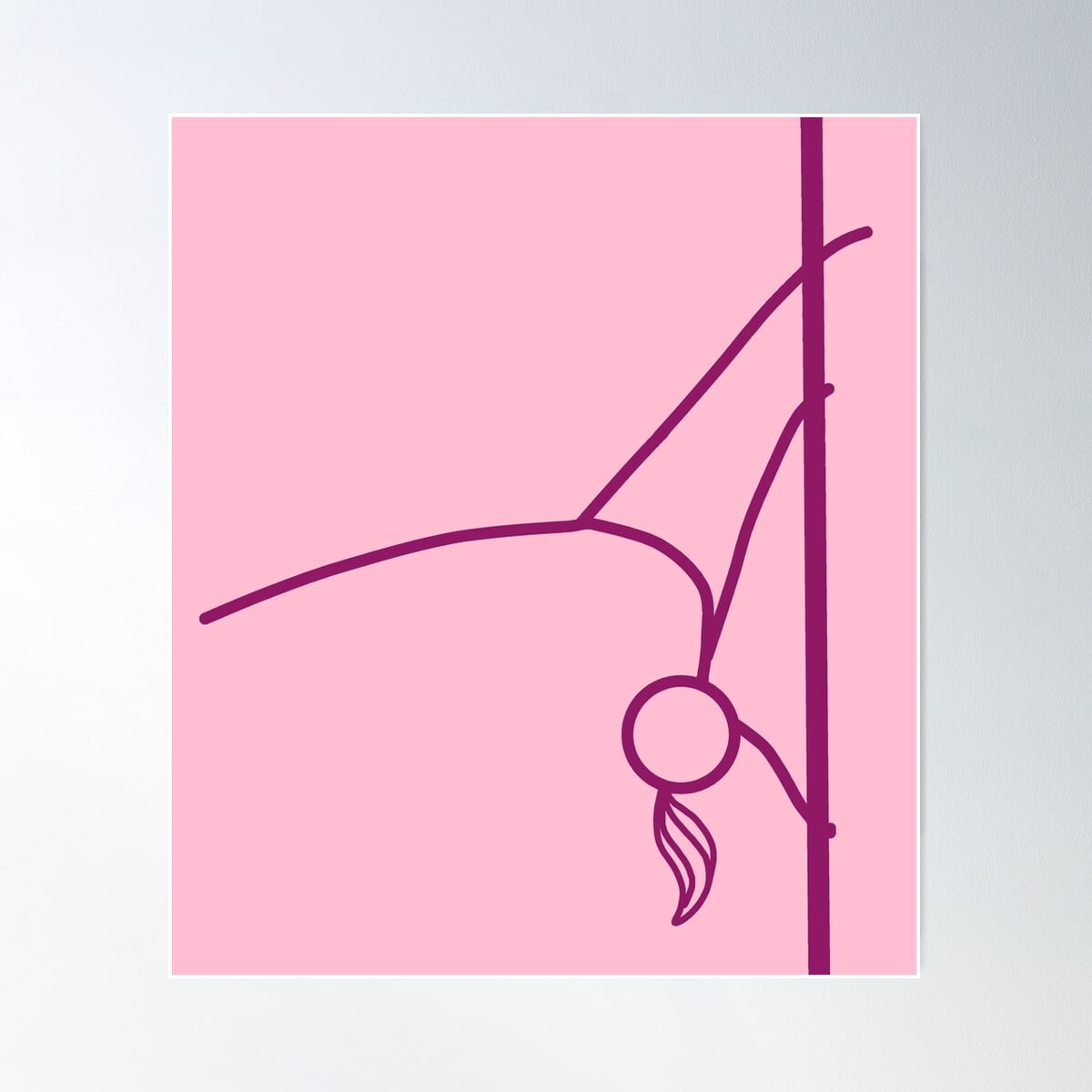 Stickman / Pole Dance 2 Poster Wall Art, Modern Wall Decor For Living ...