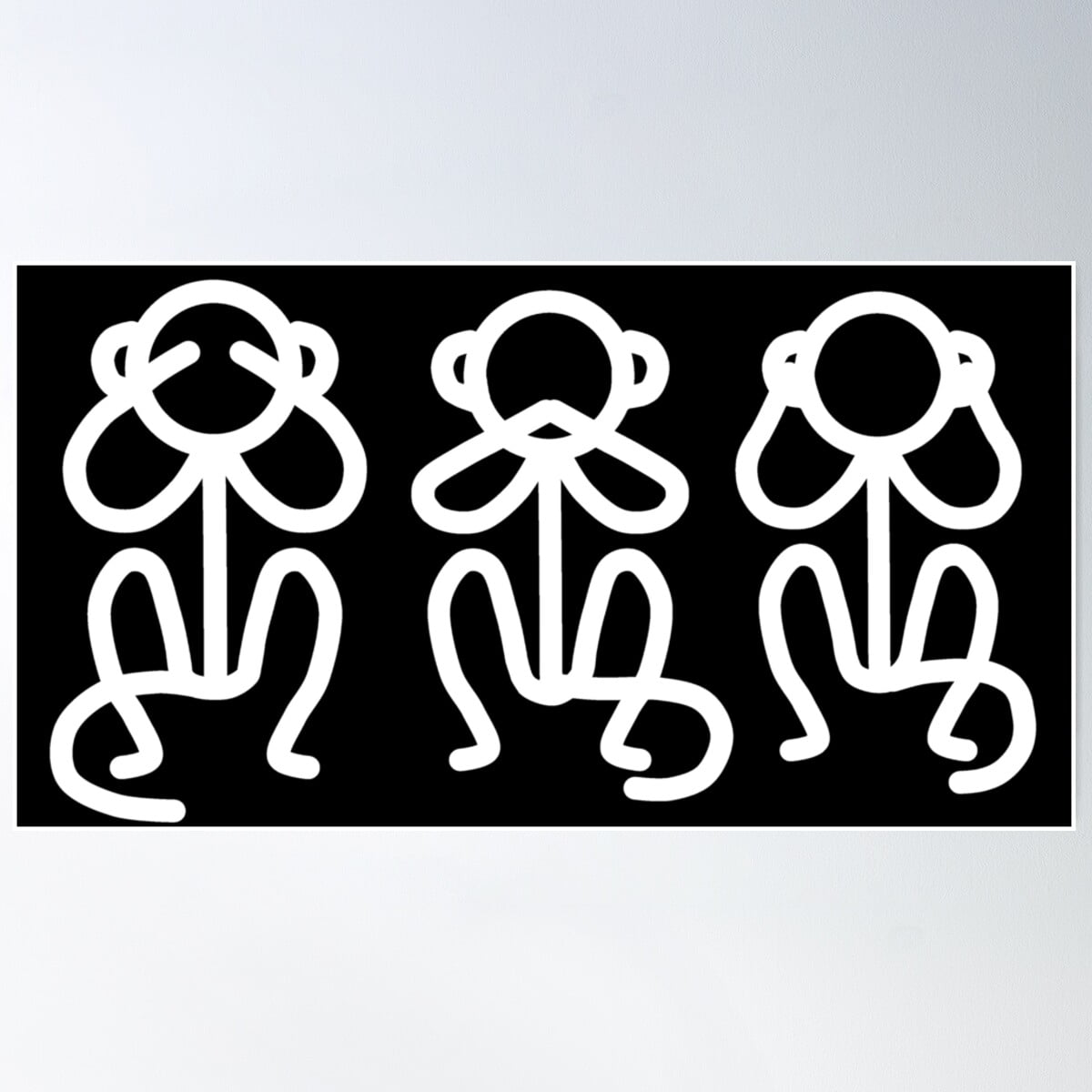 Stickman / See No Evil, Say No Evil, Hear No Evil Poster Wall Art ...