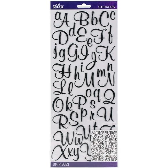 Alphabet Letter Stickers Black