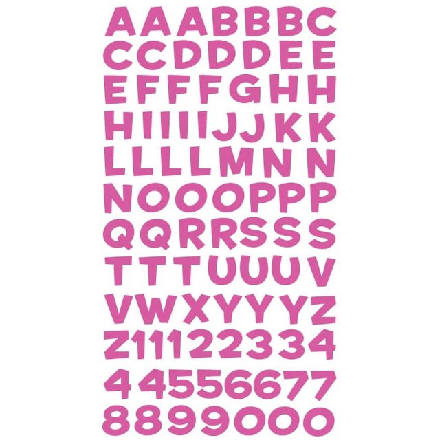 Sticko Alphabet Stickers-Fun House Pink Metallic - Walmart.com