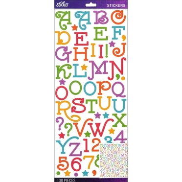 Sticko Alphabet Stickers-Watercolor - Walmart.com