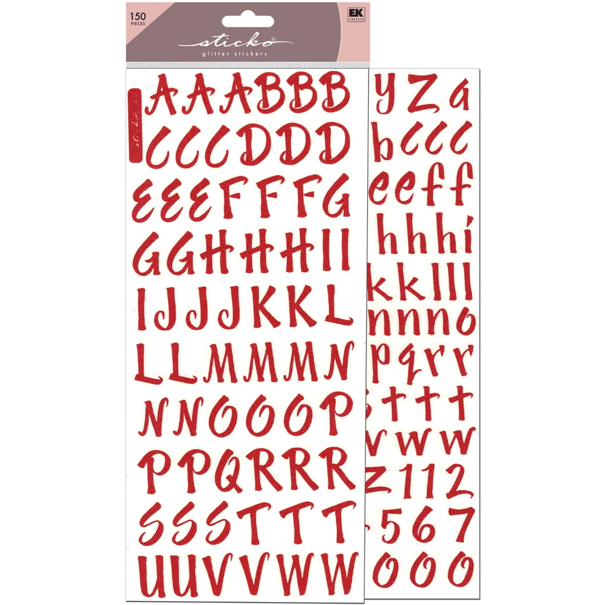 Sticko Alphabet Stickers-Red Glitter, Pk 3, Sticko - Walmart.com