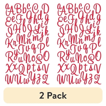 Sticko Alphabet Art & Craft Stickers, Black Script Letters - Walmart.com