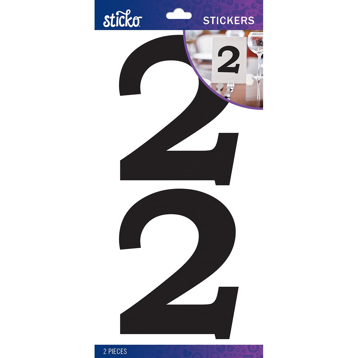 Sticko Basic Black Number Stickers-2 - Walmart.com