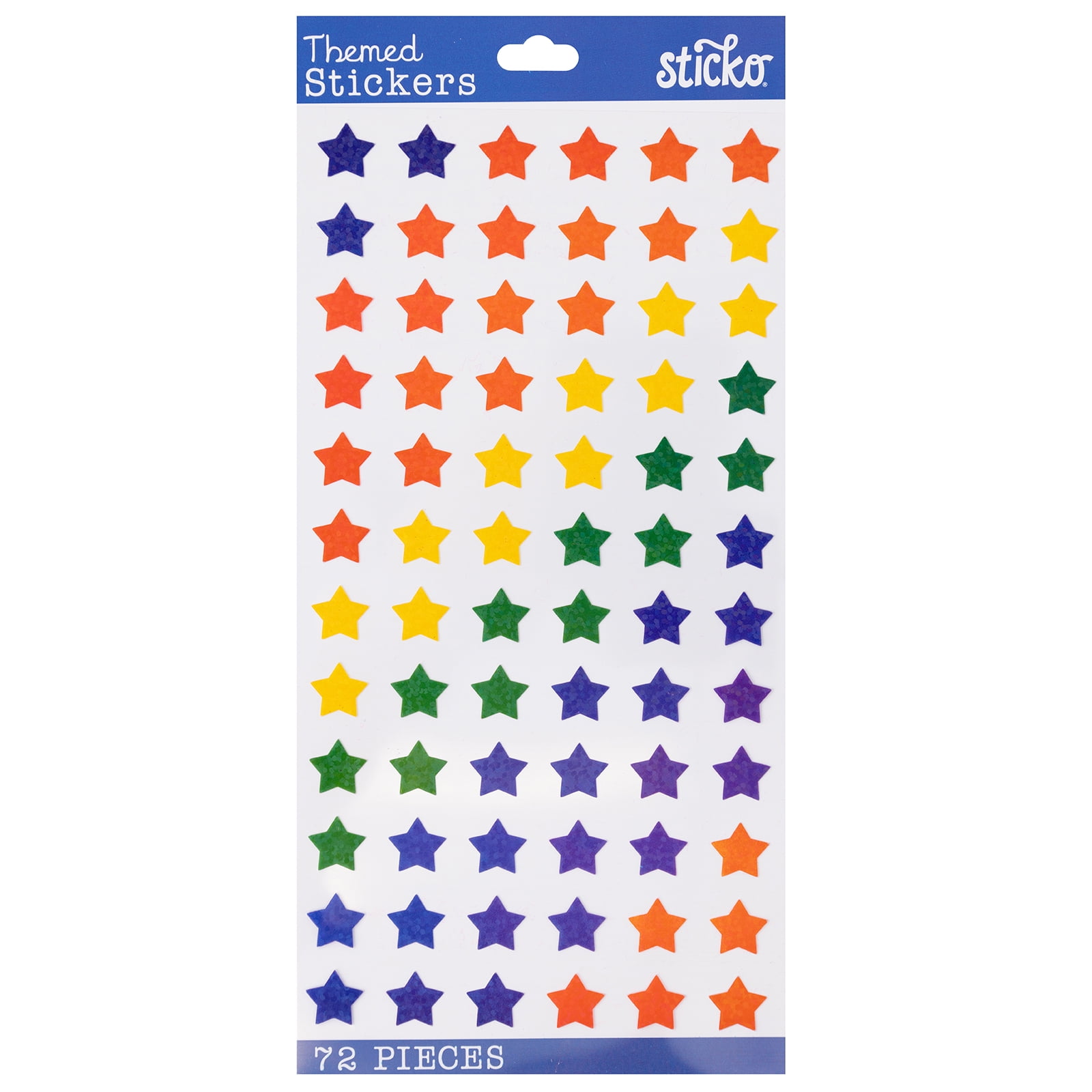 Sticko Classic Cute Multicolor Jelly Stars Plastic Stickers, 72 Count ...