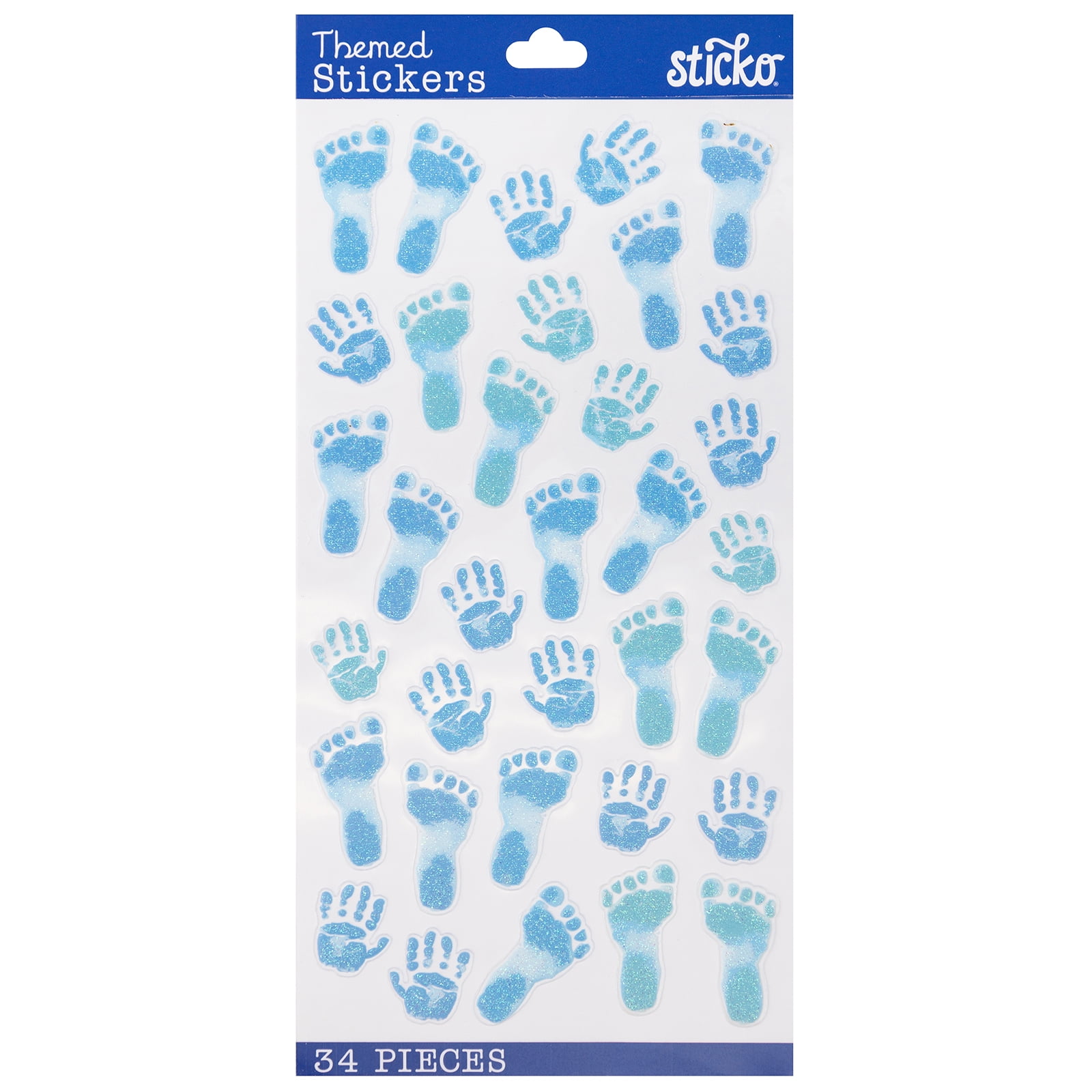 Sticko Classic Themed Stickers Plastic Baby Blue Hand & Foot Stickers ...