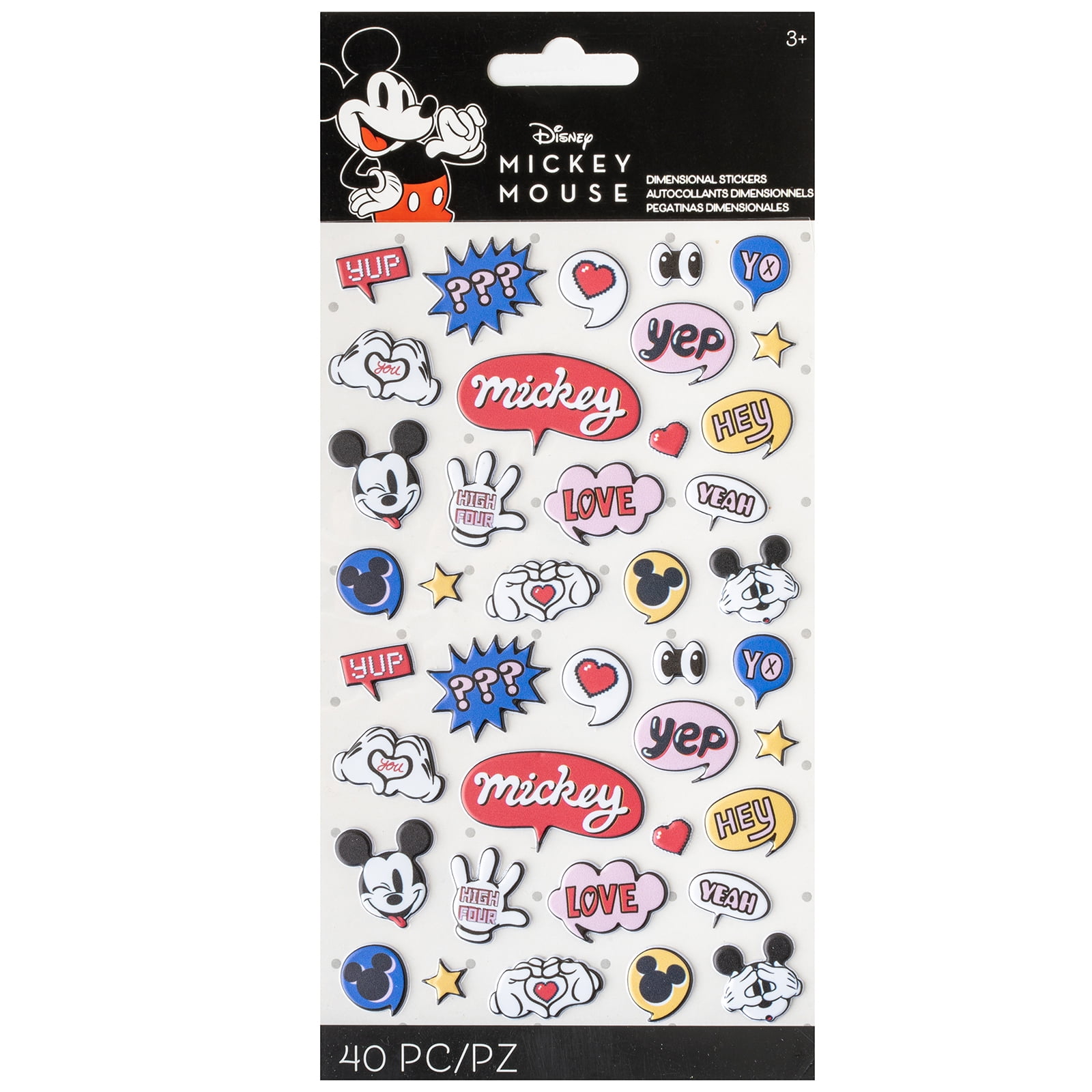 Sticko Disney Mickey Thing Puffy Multicolor Stickers - Walmart.com