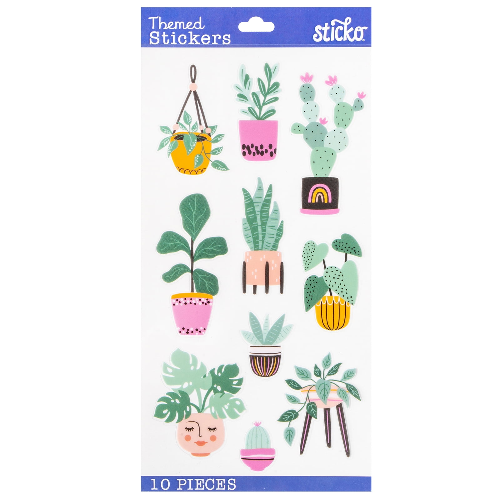 Sticko House Multicolor Plant Flat Stickers, 10 Piece - Walmart.com