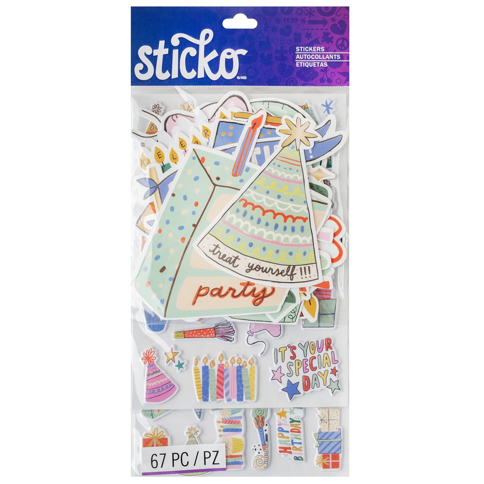 Sticko Multicolor Celebration Flip Pack Stickers - Walmart.com