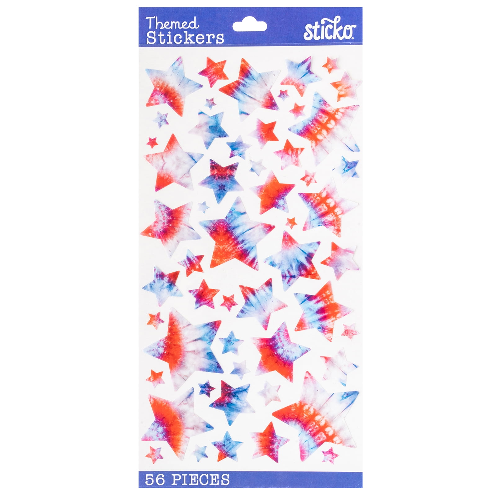 Sticko Multicolor Tie Dye Star Flat Stickers, 112 Piece - Walmart.com
