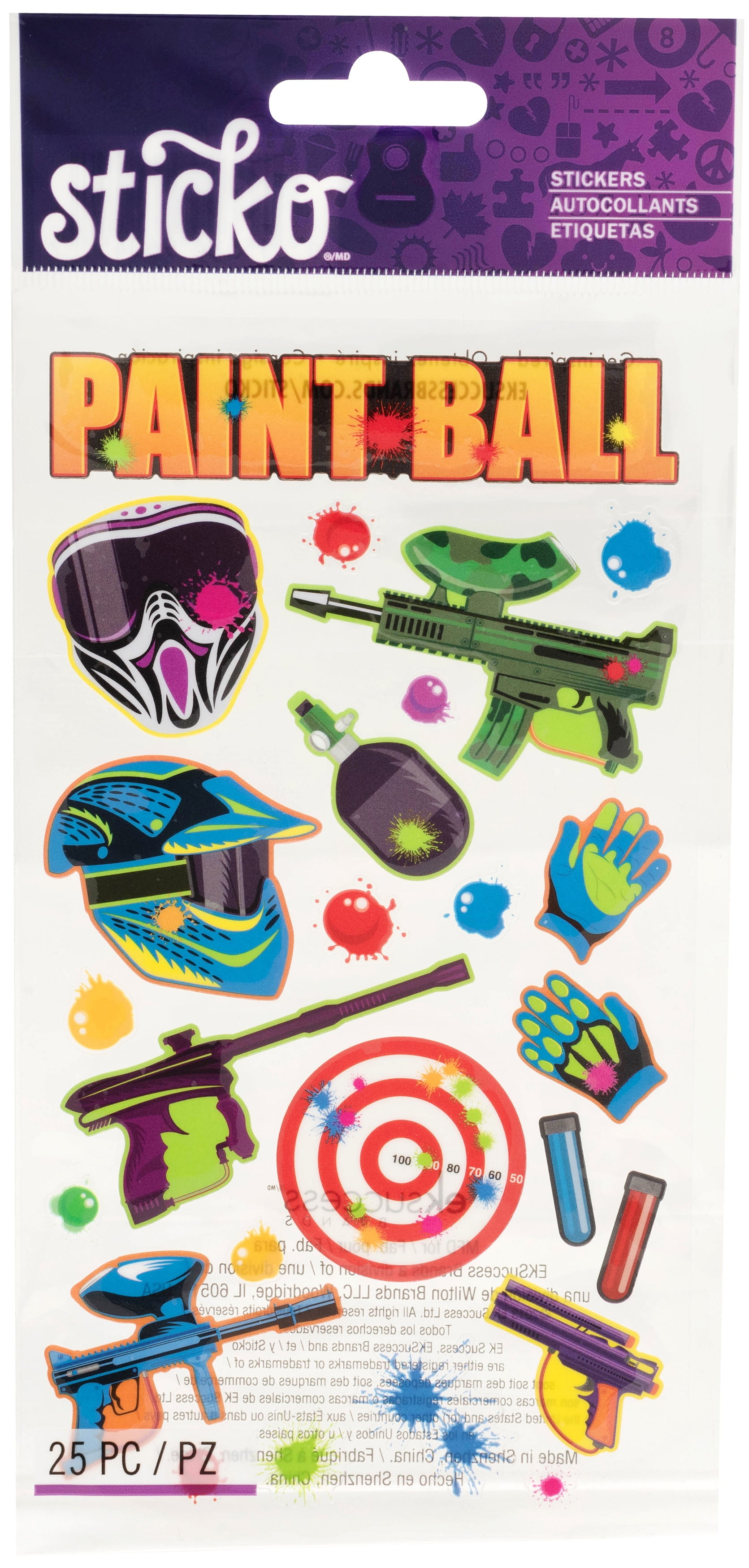 Sticko Paintball Stickers, 24 Piece - Walmart.com