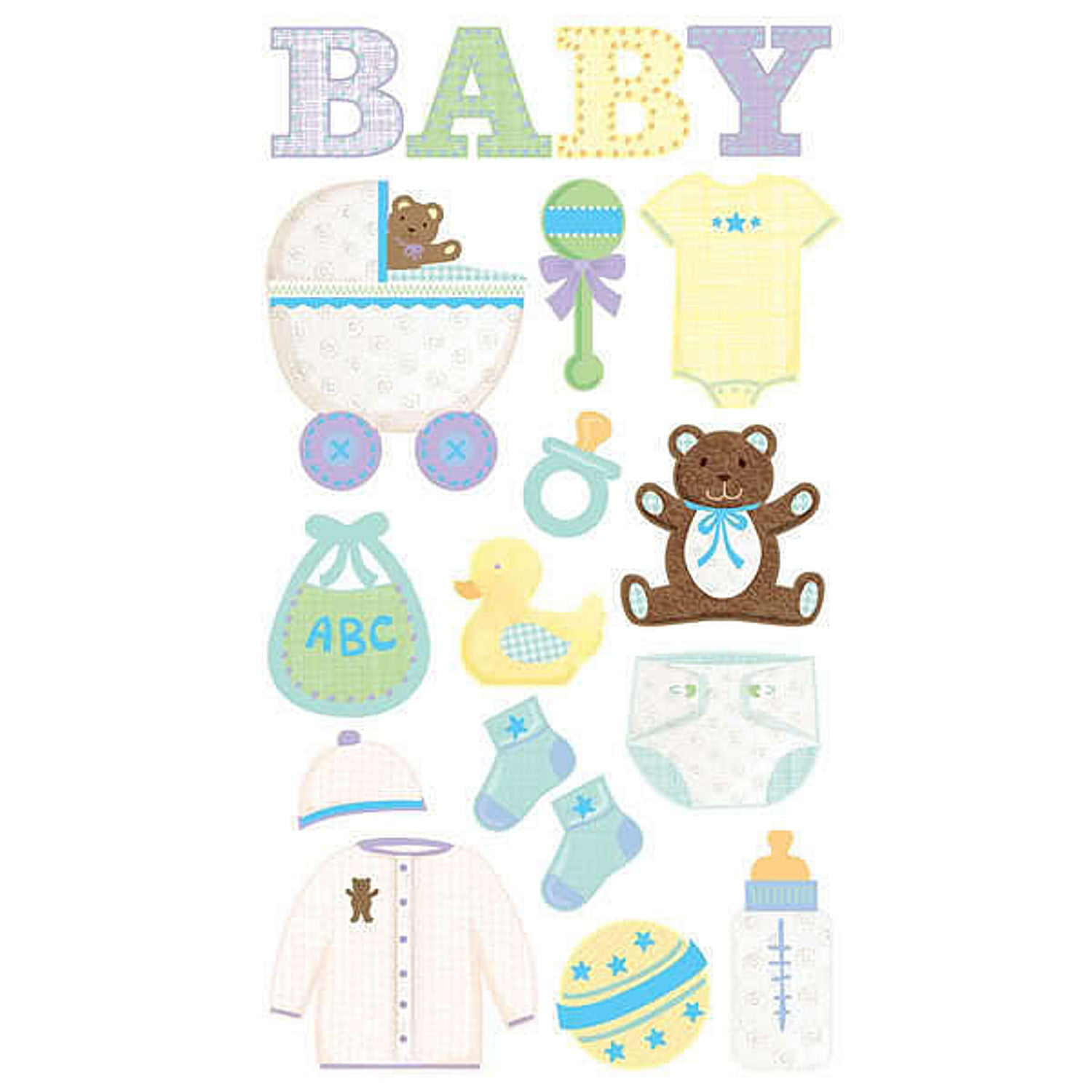Sticko Stickers-Baby Objects - Walmart.com