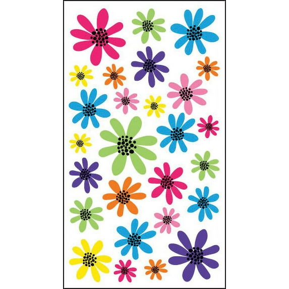 Sticko E5200814 Sticko Classic Stickers-Doodle Daisies - Walmart.com