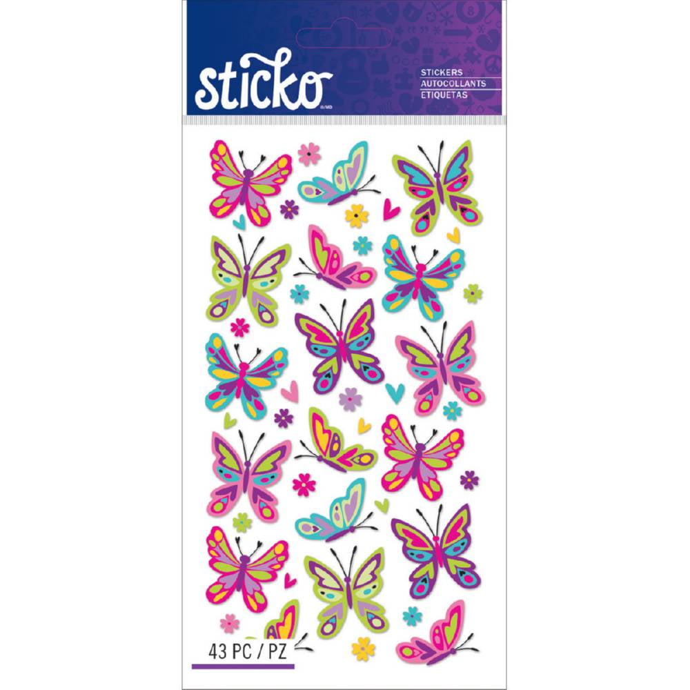 Sticko Stickers-Spicier Butterflies - Walmart.com