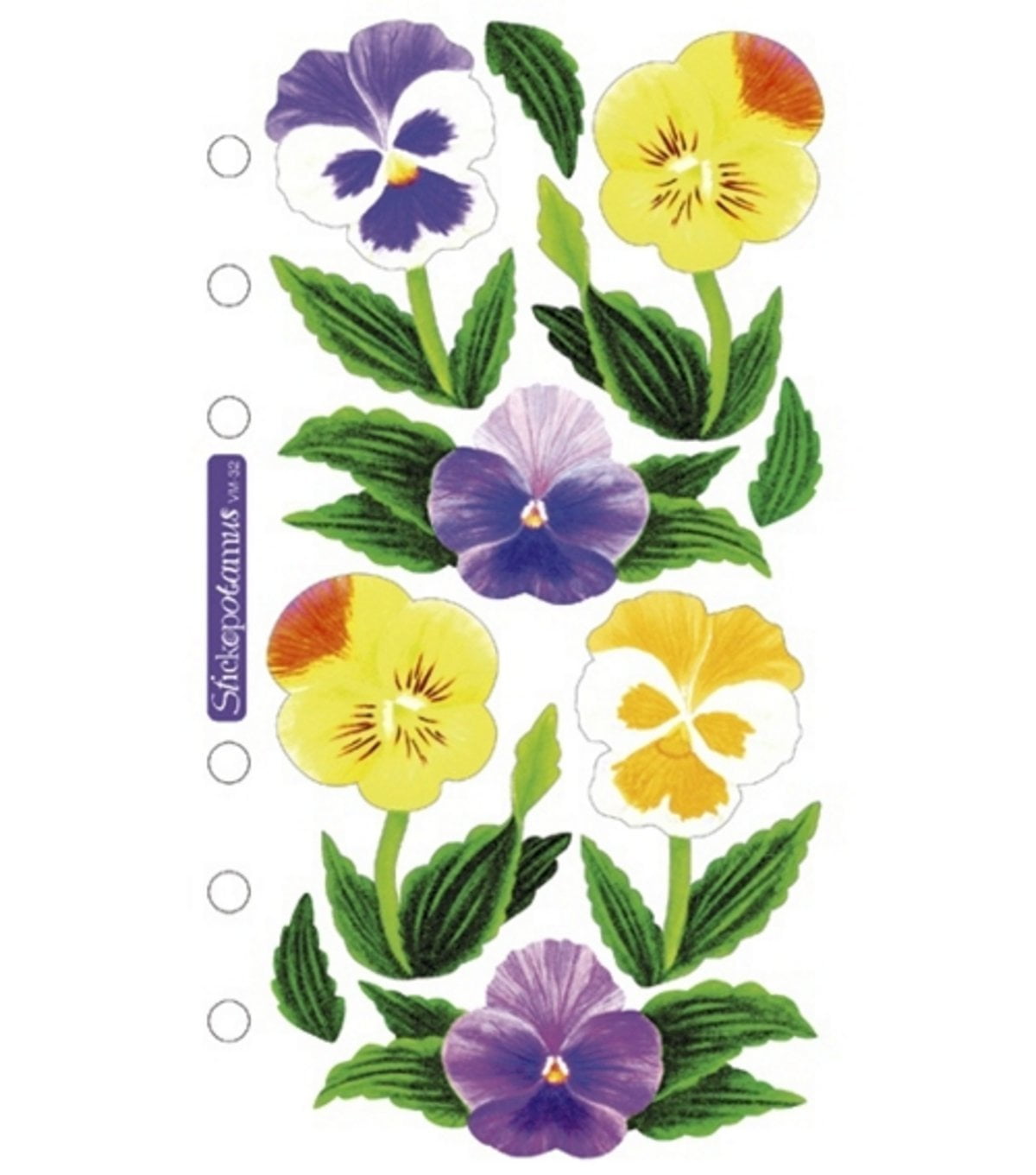 Vellum Stickers Pansies - Walmart.com