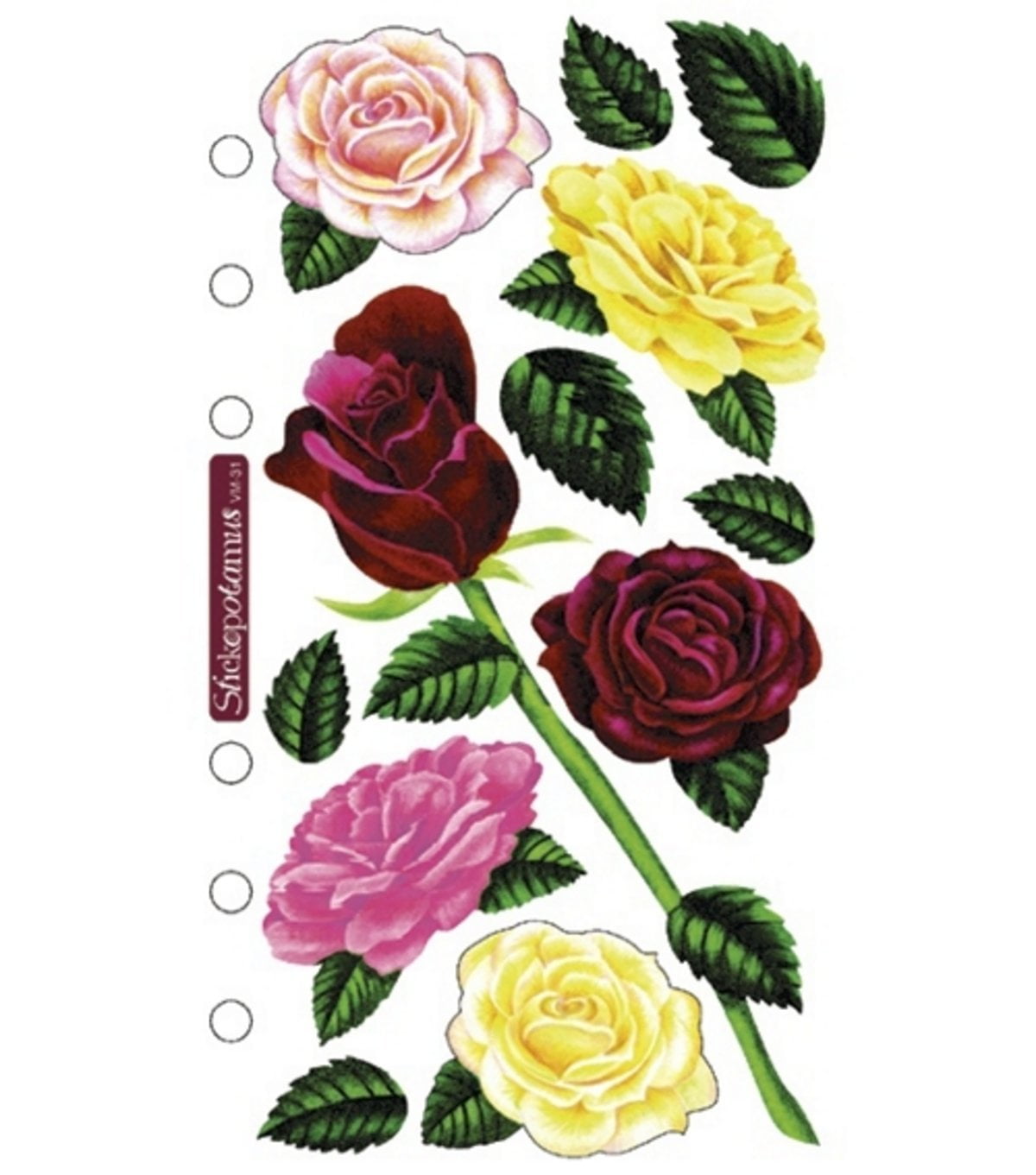 Sticko Vellum Stickers-Roses - Walmart.com