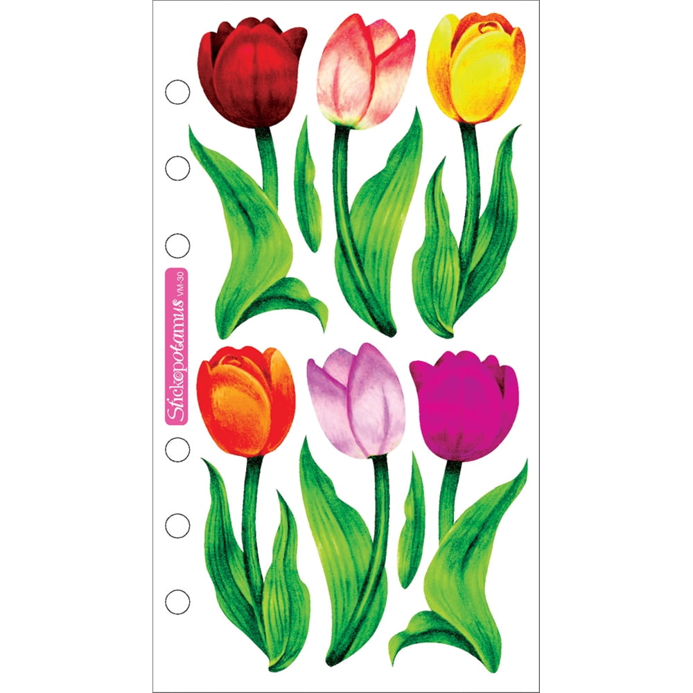 Sticko Vellum Stickers-Tulips - Walmart.com