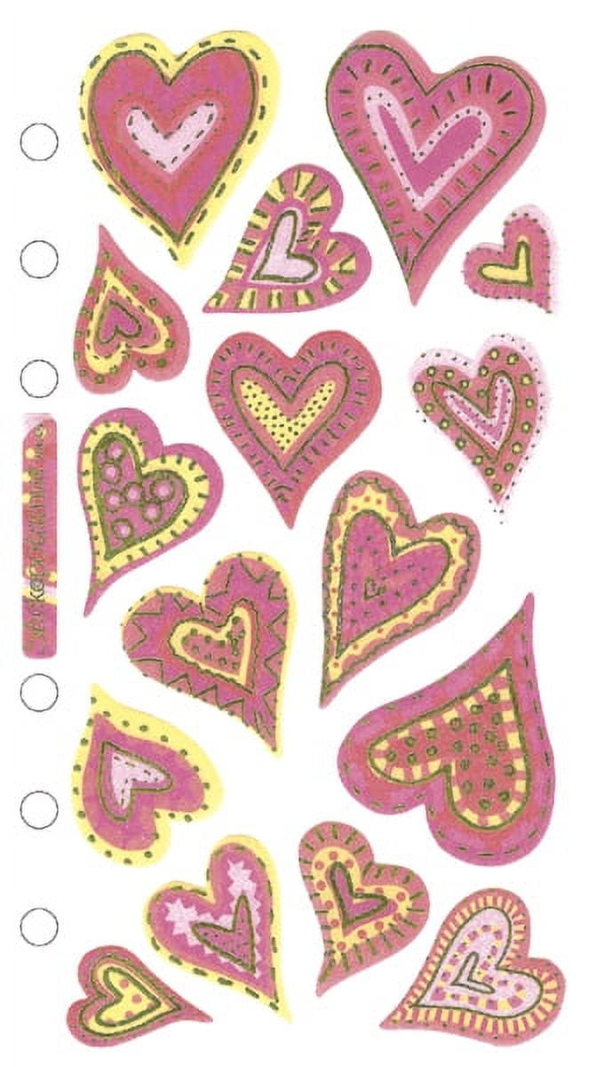 Sticko Vellum Stickers-expressive Hearts - Walmart.com