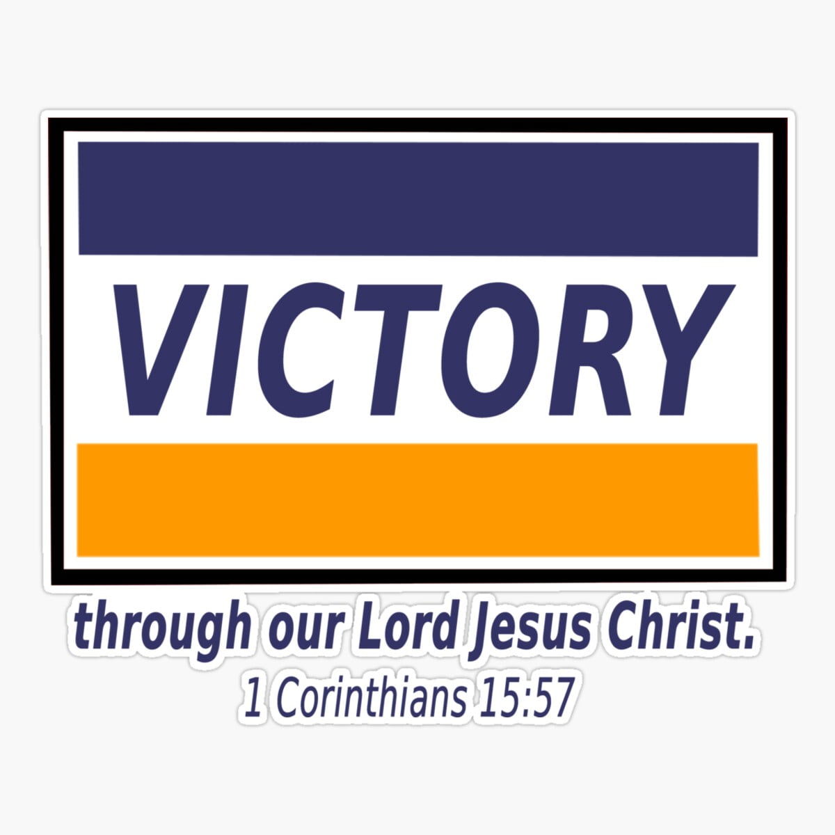 Stickology 1 Corinthians 15-57 Victory Through Our Lord Christ Sticker ...