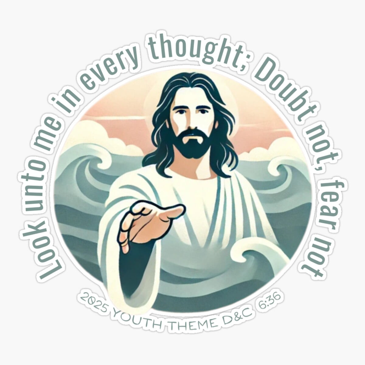 Stickology 2025 Lds Youth Theme: Look Unto Christ Sticker, Phone Decal ...