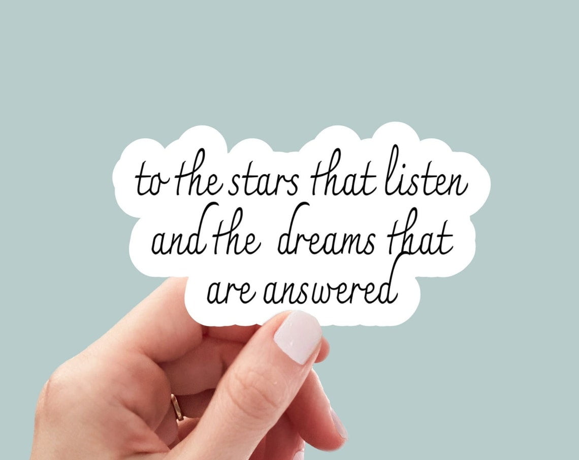 Stickology ACOTAR, to the stars that listen, book laptop decals, water ...