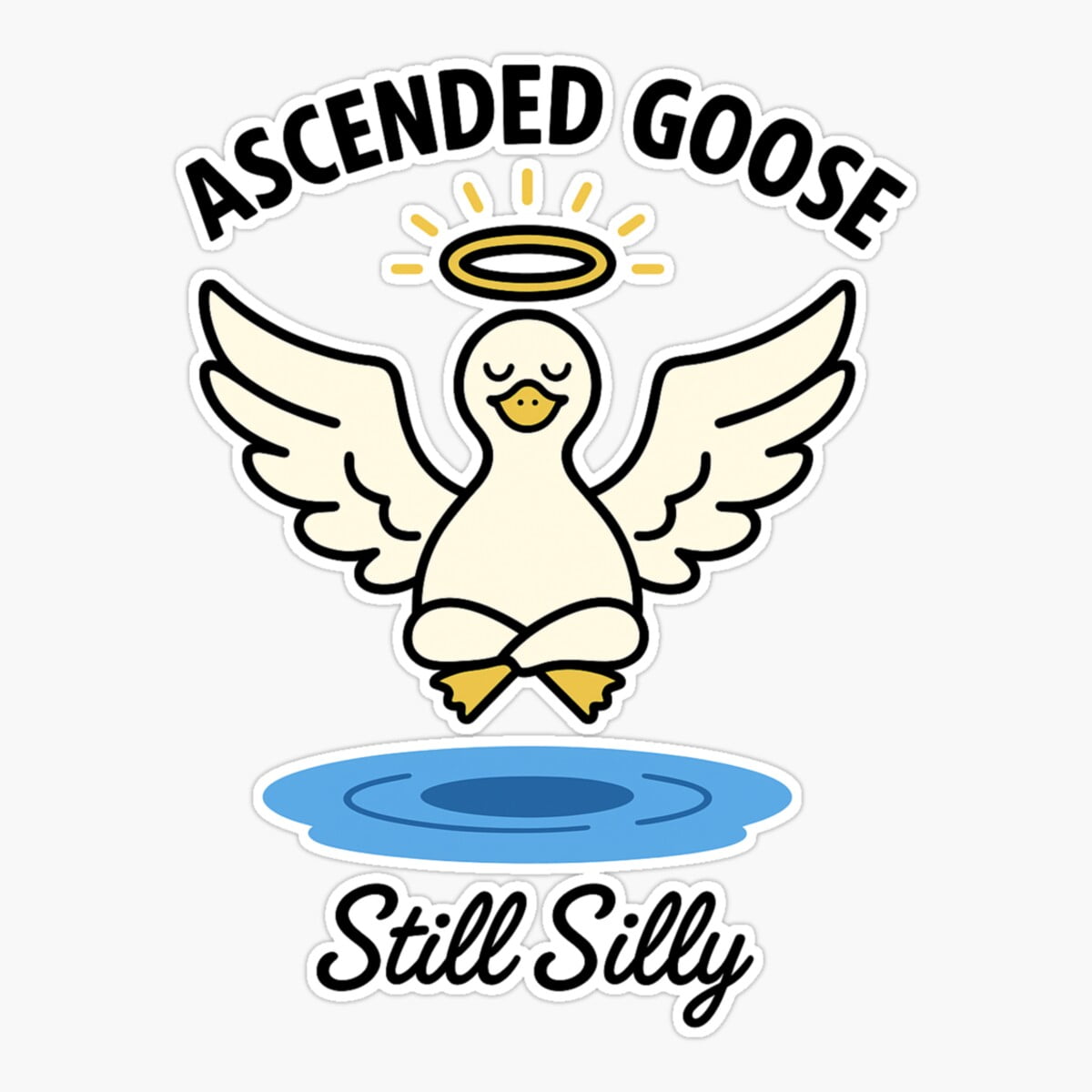 Stickology Ascended Goose - Still Silly Sticker, Phone Decal Water ...