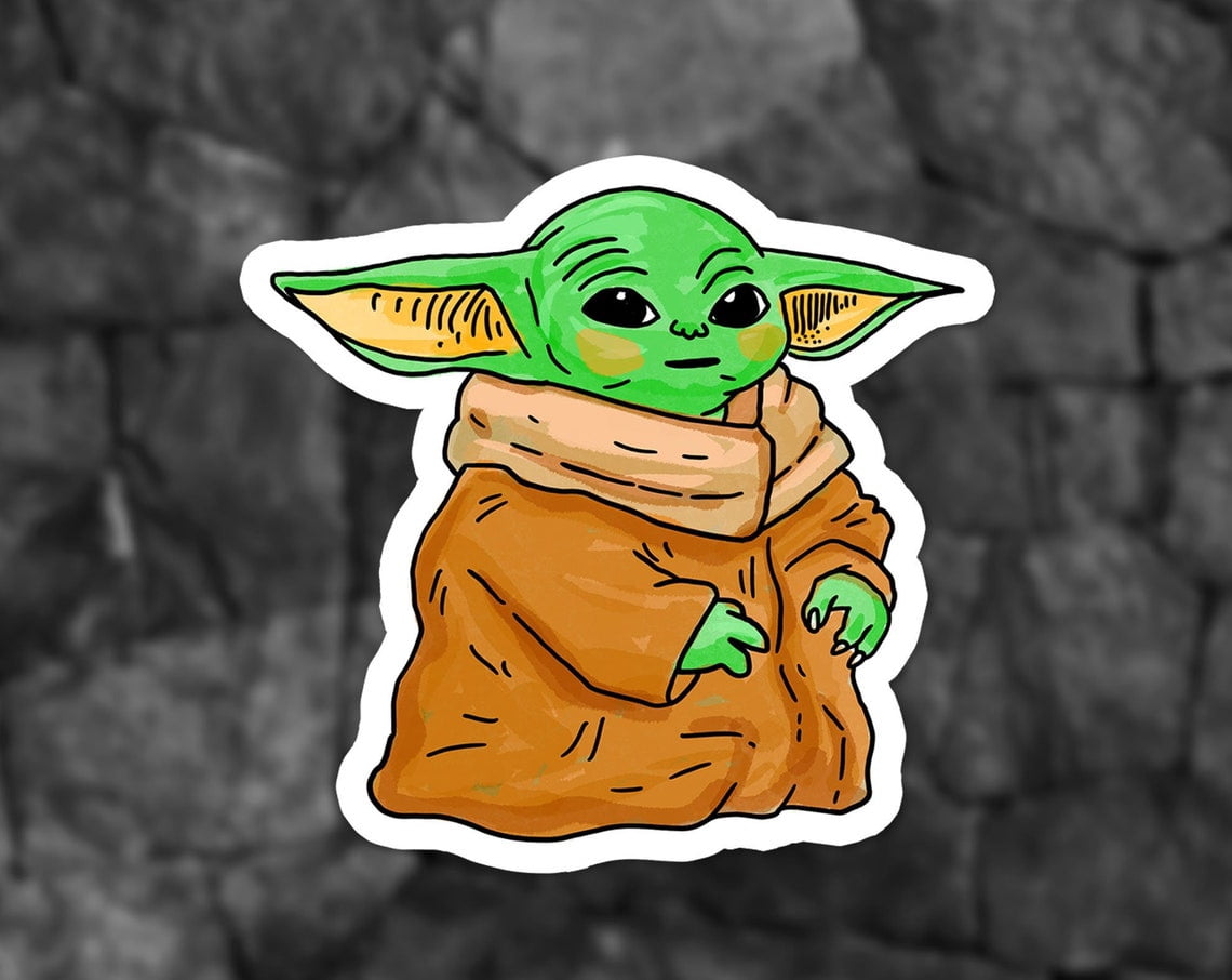Stickology Baby Yoda vinyl er - Star wars er - Movie ers - Star wars ...