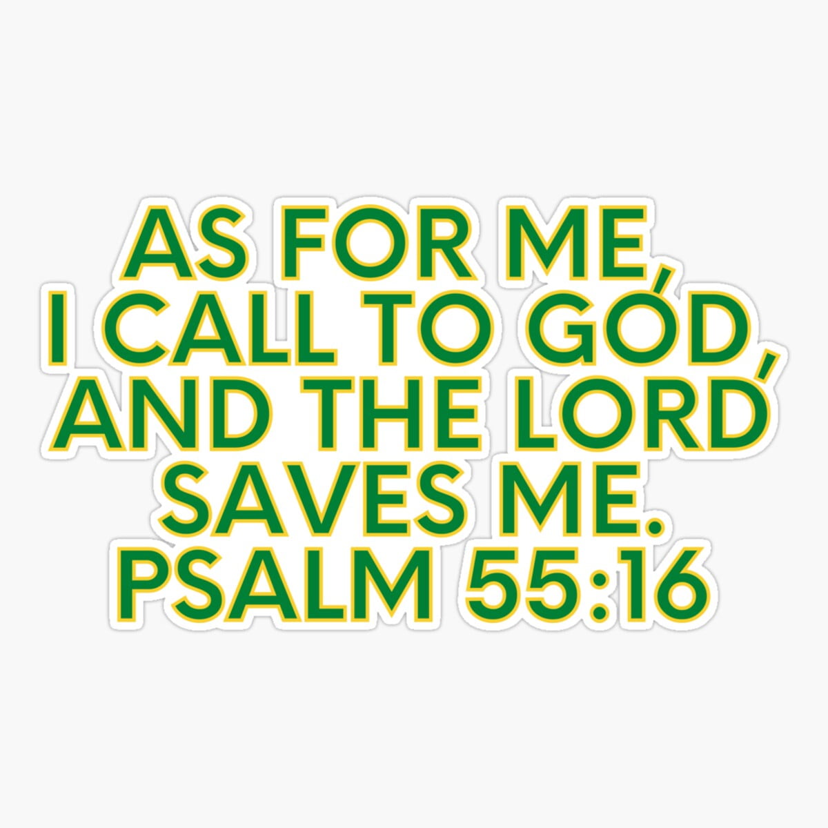Stickology Bible Verse Psalm 55:16 Sticker, Phone Decal Water Bottle ...