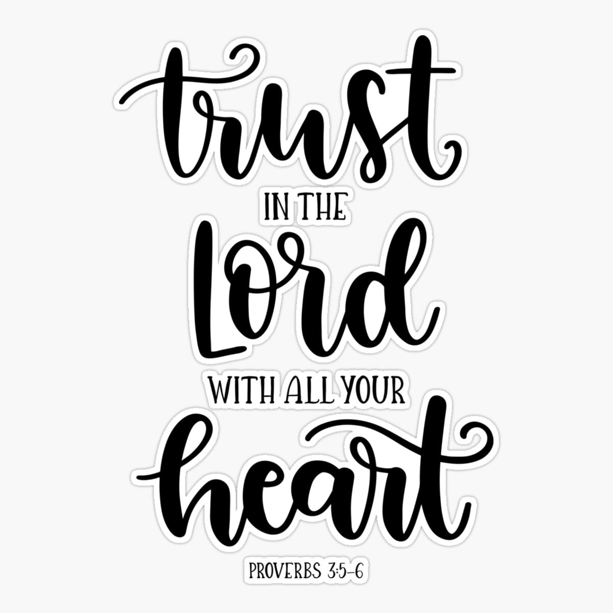 Stickology Christian Quote - Trust In The Lord Sticker, Phone Decal ...