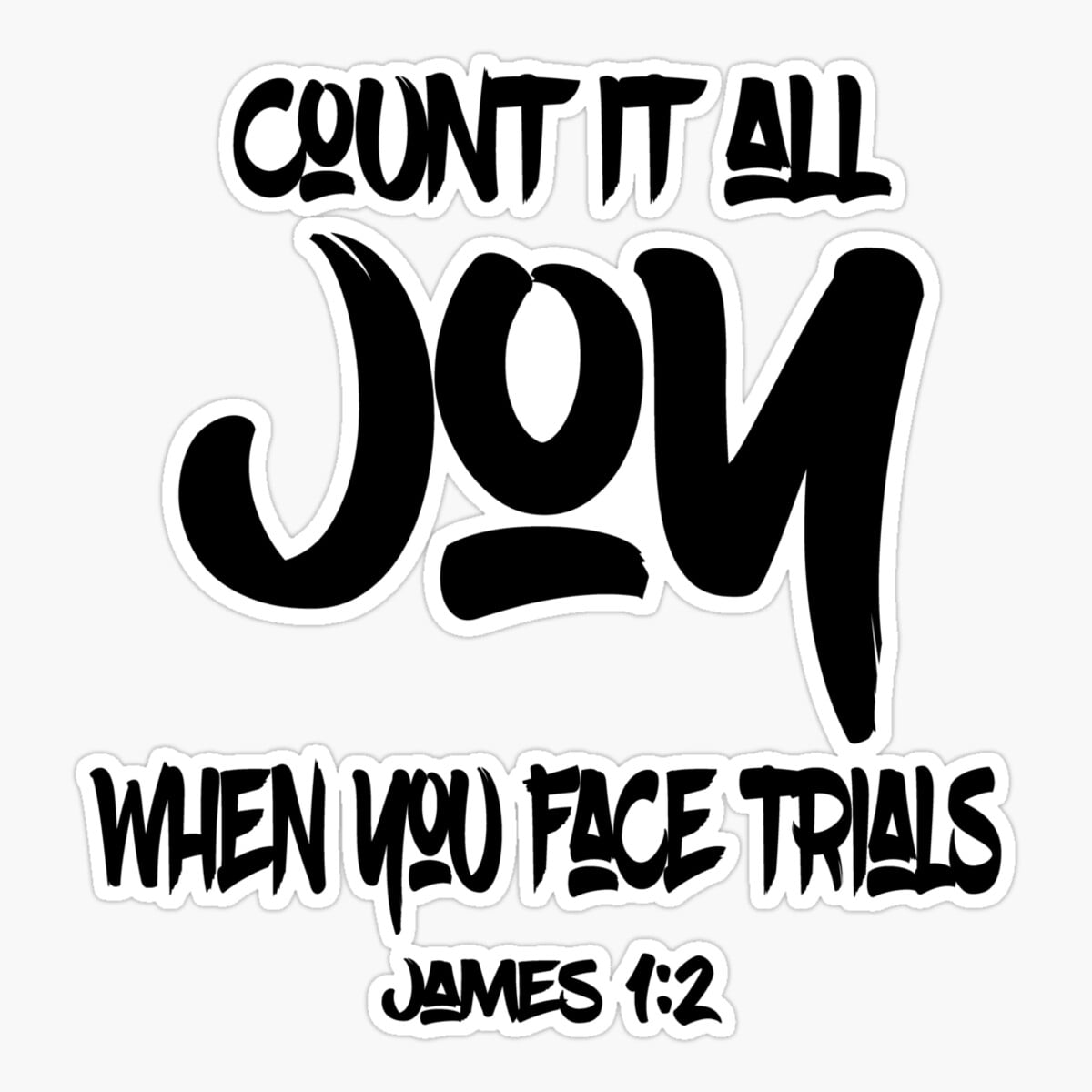 Stickology Consider It Pure Joy, My Brothers, When You Encounter Trials ...