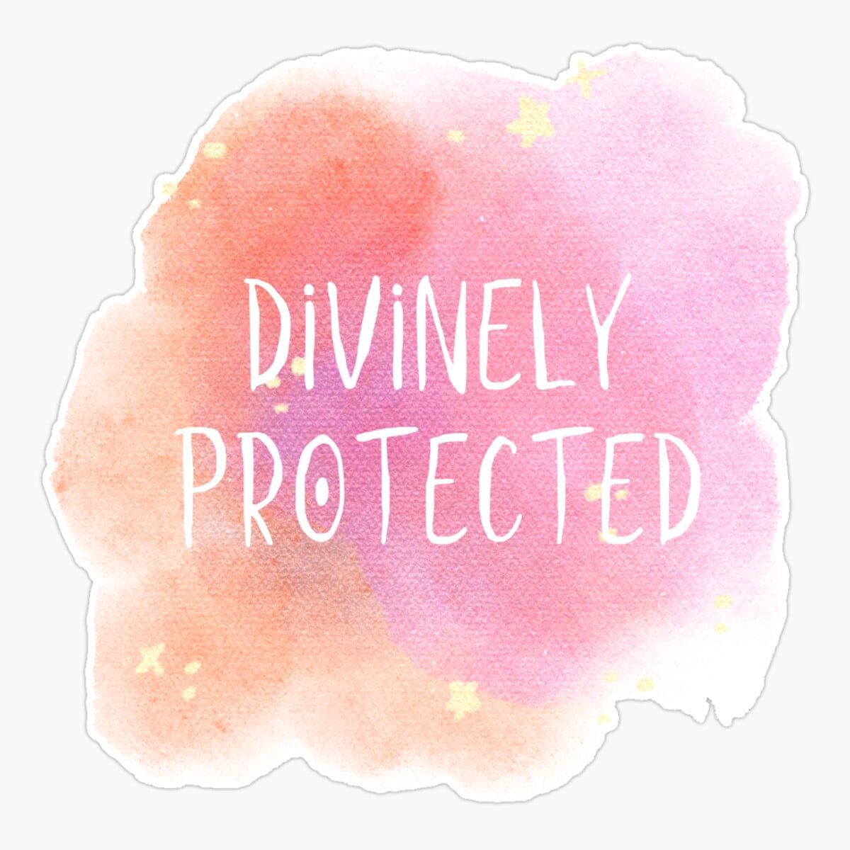 Stickology Divinely Protected, Gradient Watercolor Art Sticker, Phone ...