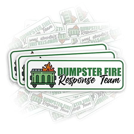 Stickology Dumpster Fire Response Team Sticker Funny Quote This is Fine ...
