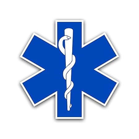 Stickology EMS EMT Star of Life, Water Assistant Paramedic EMT ...