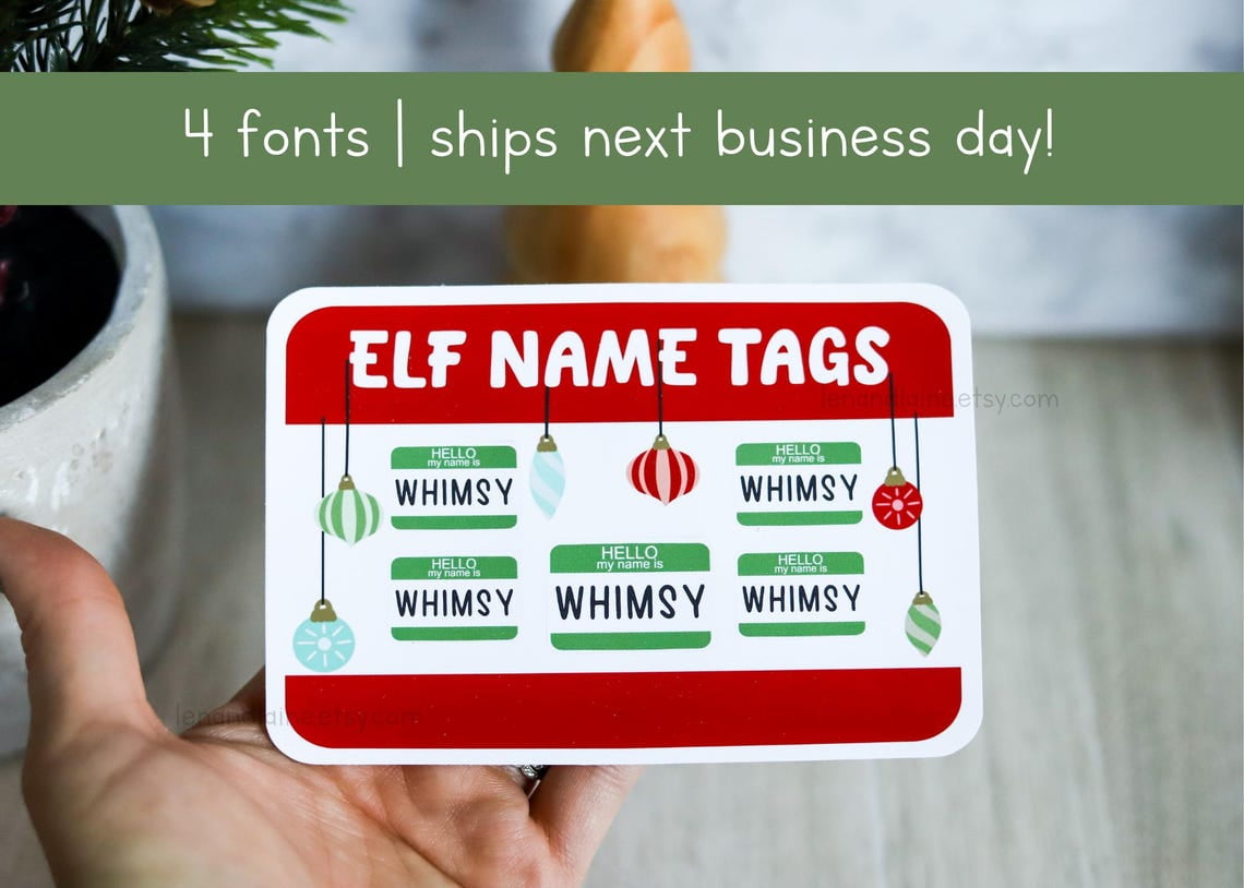 Stickology Elf Name Tag ers | Elf Arrival Idea - Walmart.com